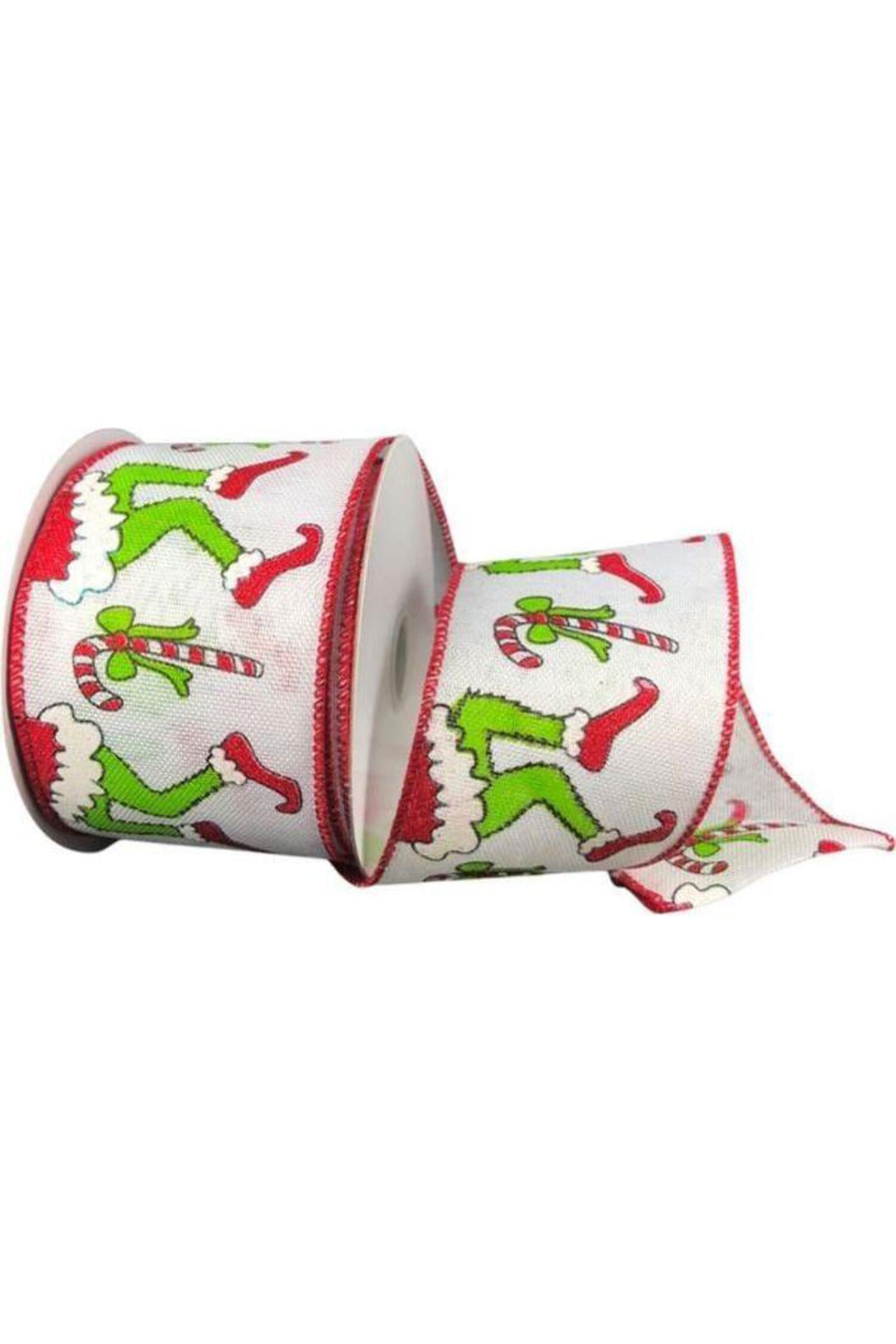2.5" Green Monster Legs Ribbon: Red (10 Yards) - Walmart.com