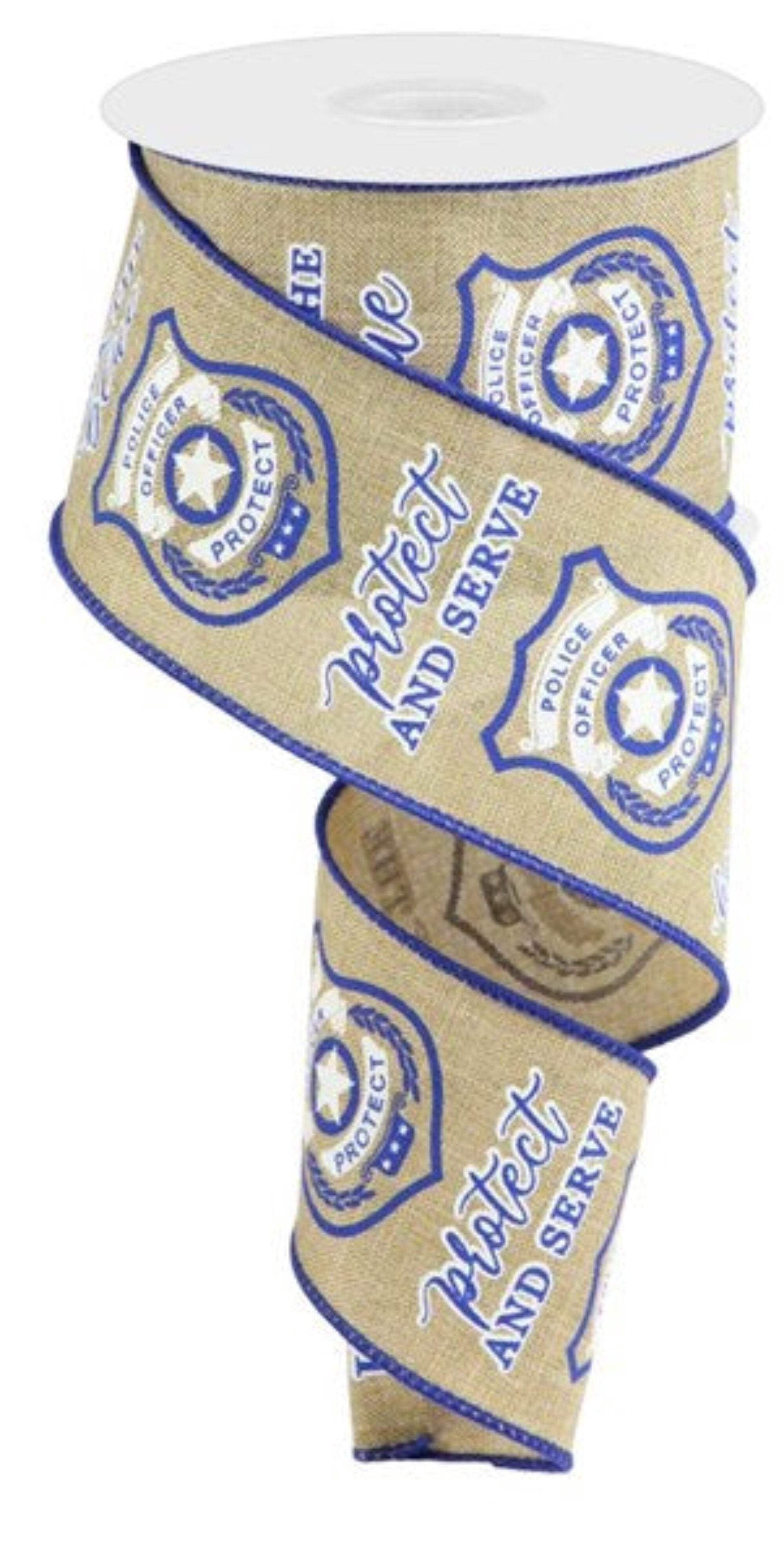 Shop our 2.5" Police Badge Ribbon: Light Beige (10 Yards) - Walmart.com