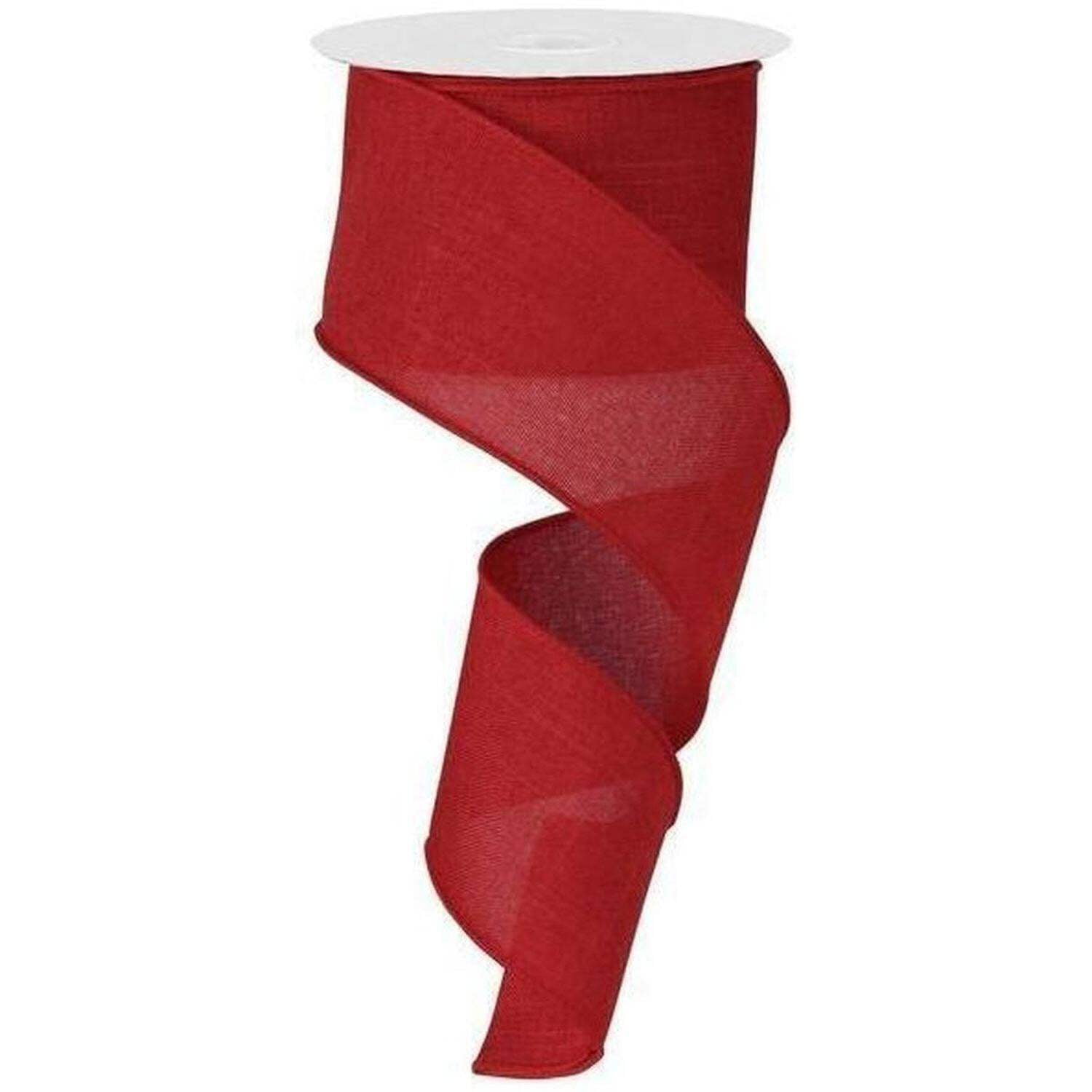 2.5" Royal Canvas Ribbon: Red (10 Yards) - Walmart.com