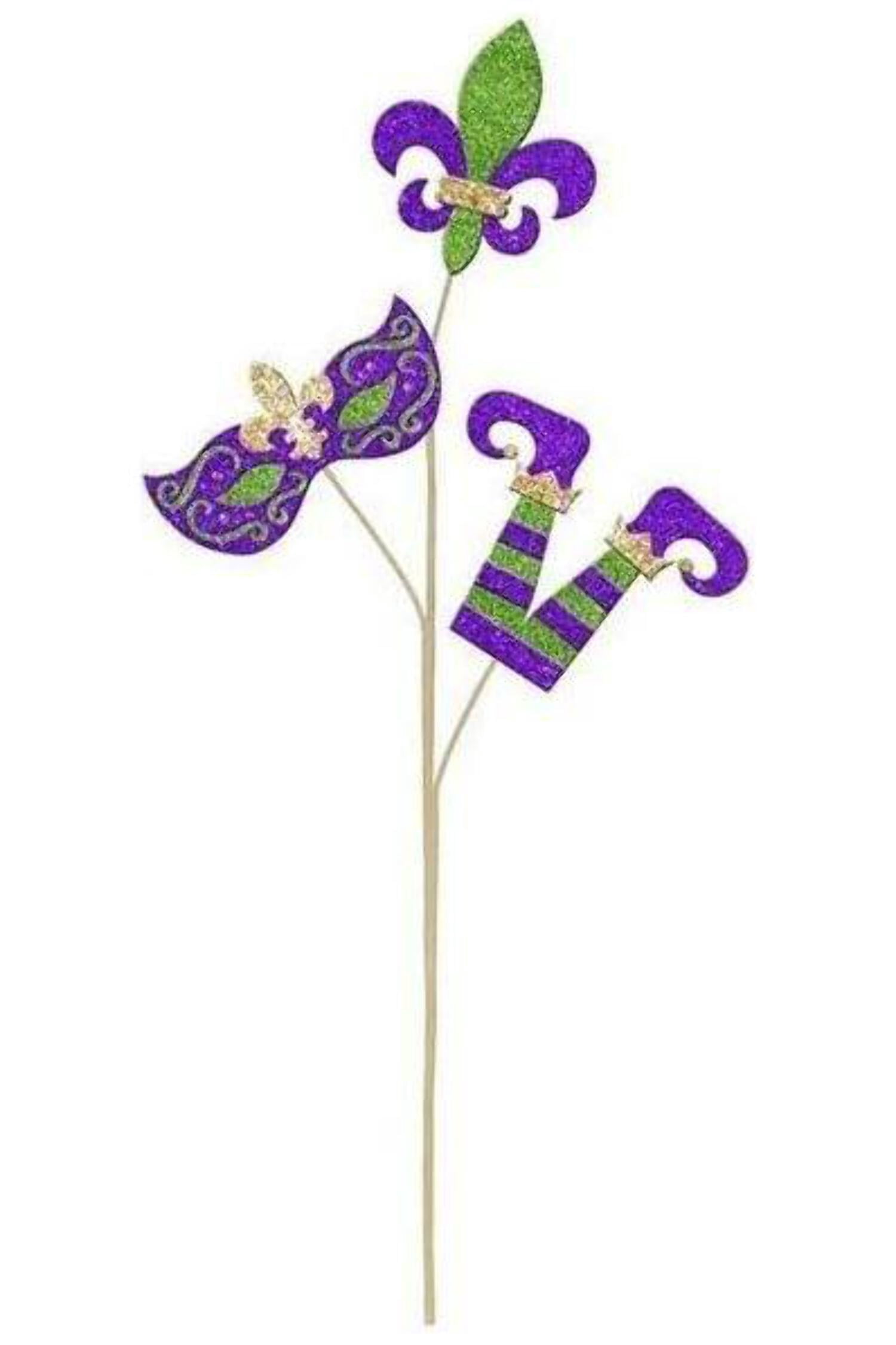 Shop our 25" Glitter Eva Mardi Gras Spray - Walmart.com