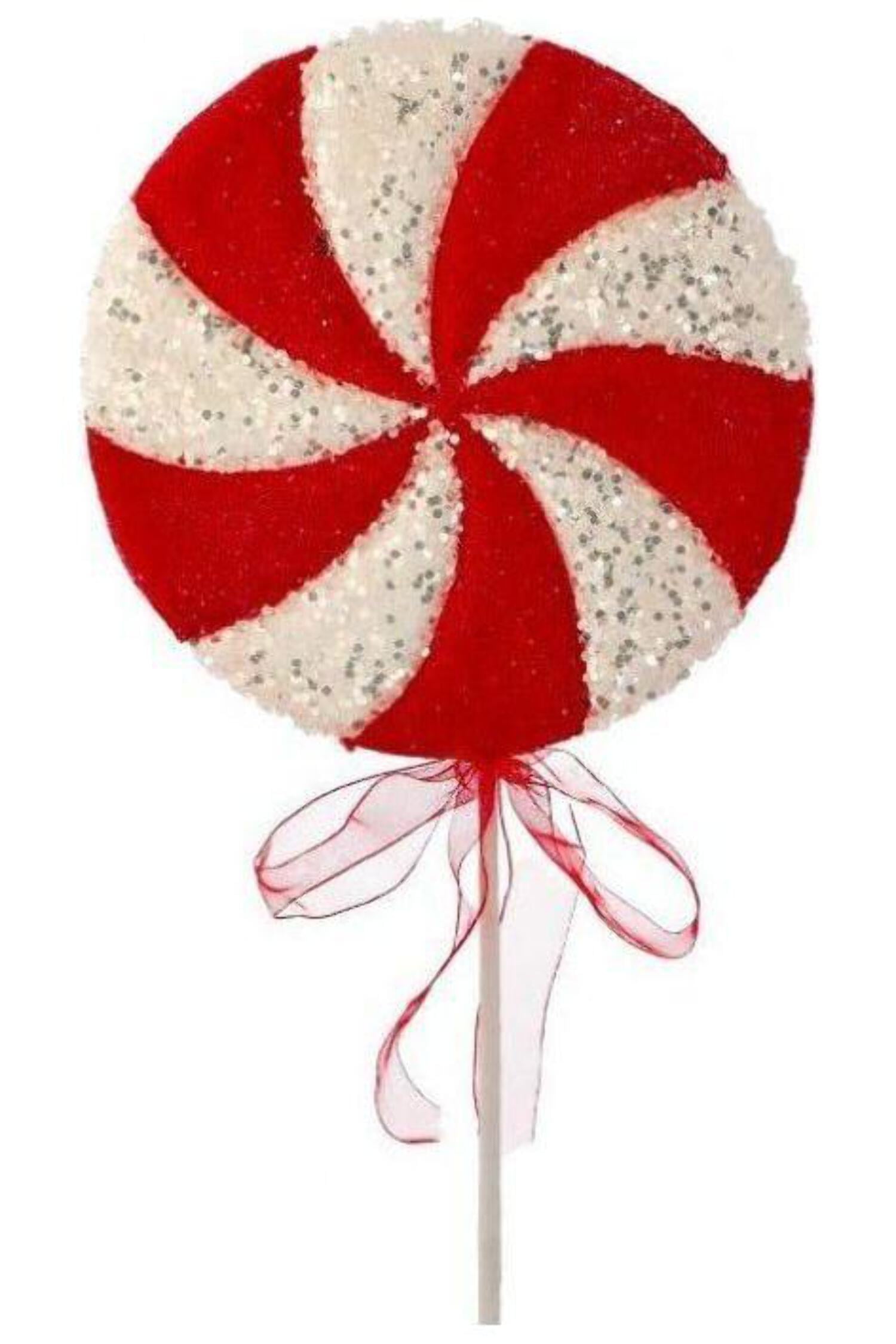 Shop our 26" Iced Sweets Peppermint Lollipop Stick: Red - Walmart.com