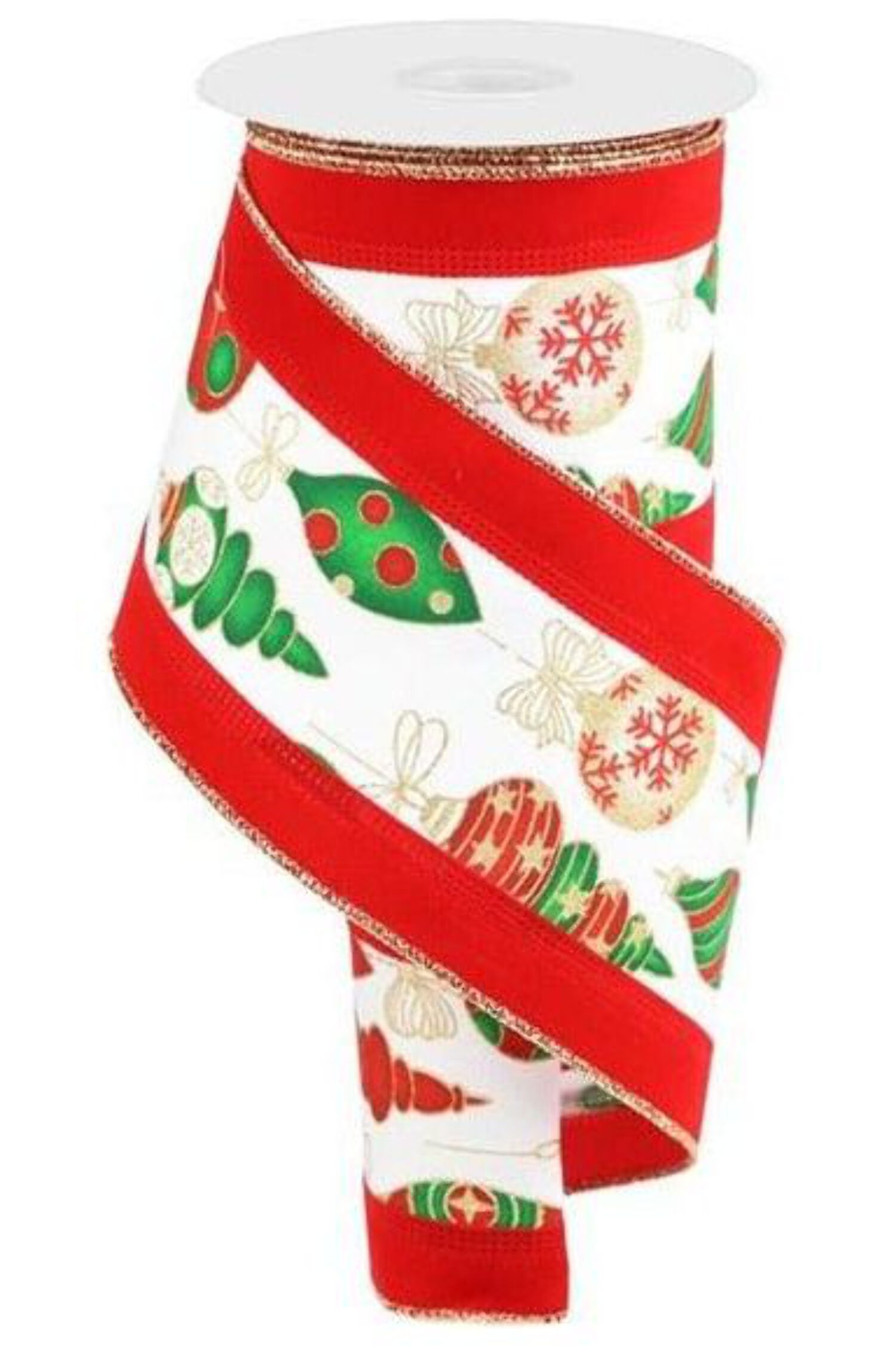 Shop our 4" Ornaments Velvet Edge Ribbon: White (10 Yards) - Walmart.com