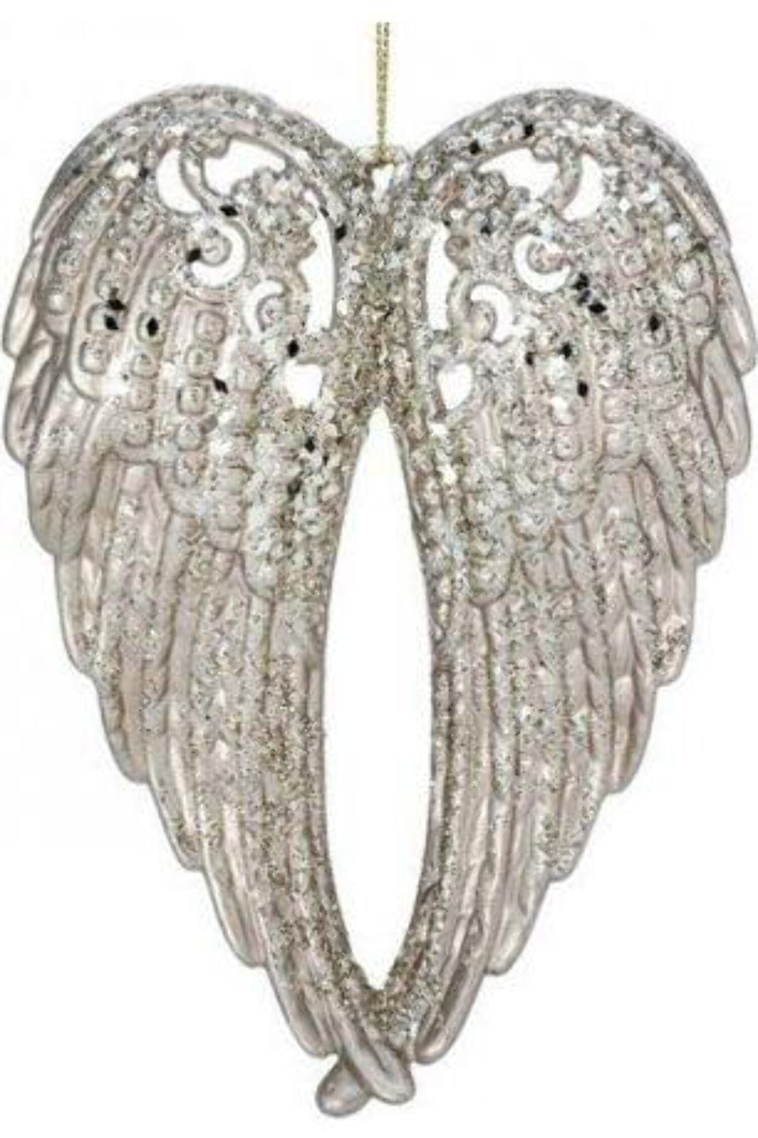 6" Angel Wing Ornament: Champagne - Walmart.com
