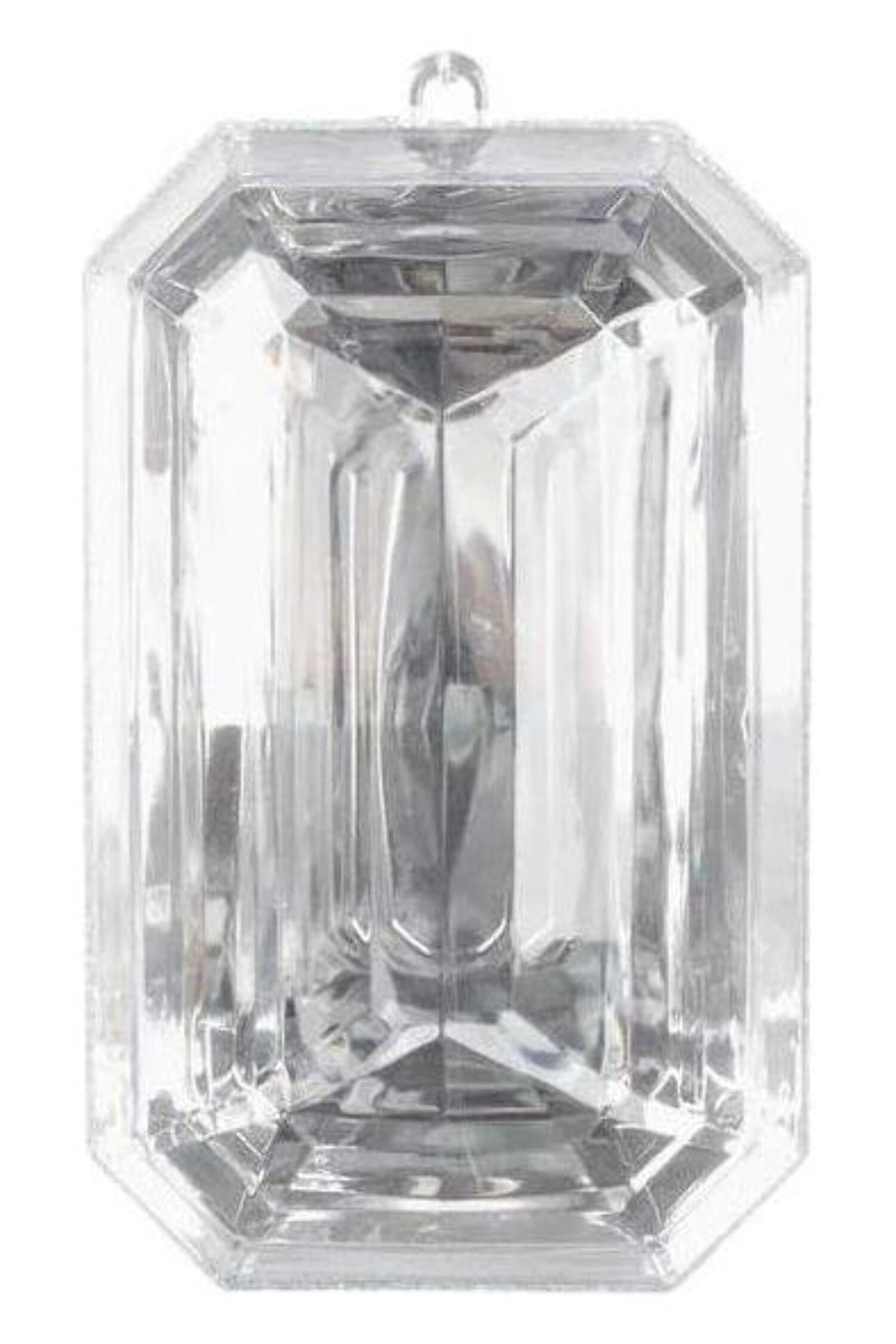 8" Acrylic Rectangle Jewel Ornament: Clear - Walmart.com