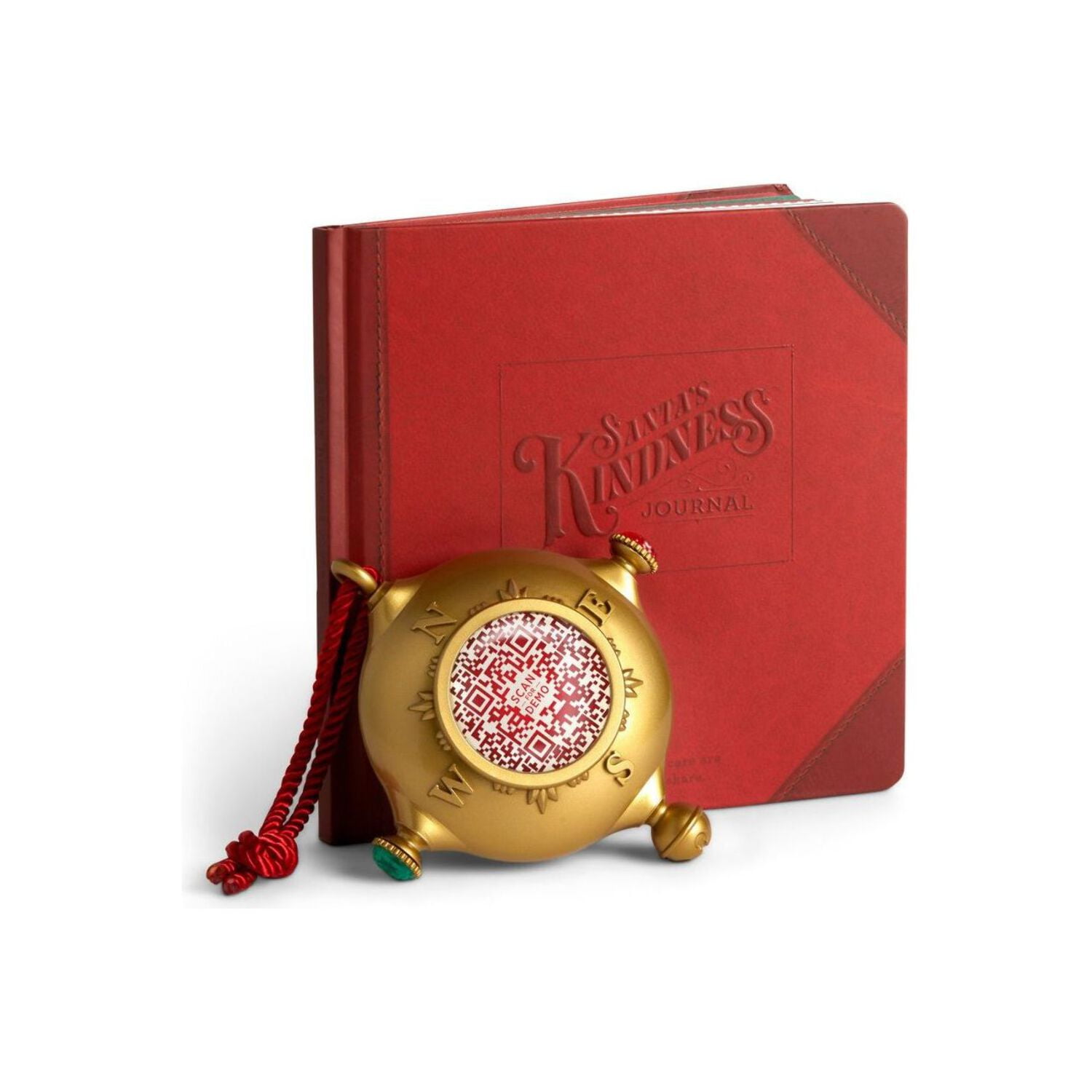 Demdaco Santa's Kindness Christmas Ornament and Journal, Compass ...