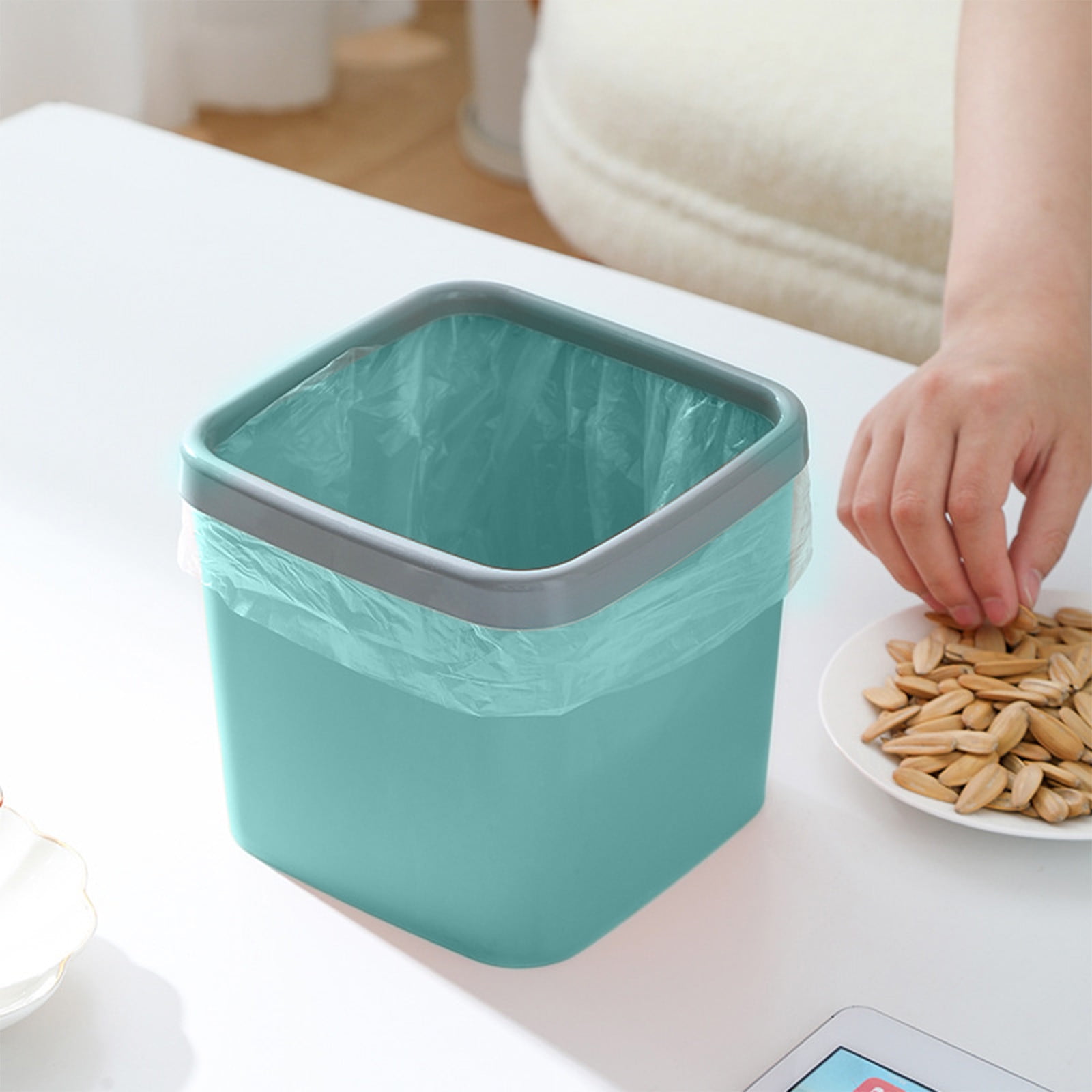 Shop savings tumgatte Mini Trash Can Miniature Plastic Trash Can ...