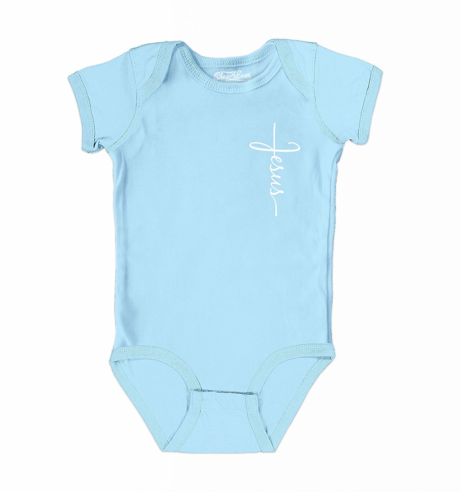 Shop4Ever Jesus Cross Cursive Script Pocket Size Baby's Bodysuit Infant ...