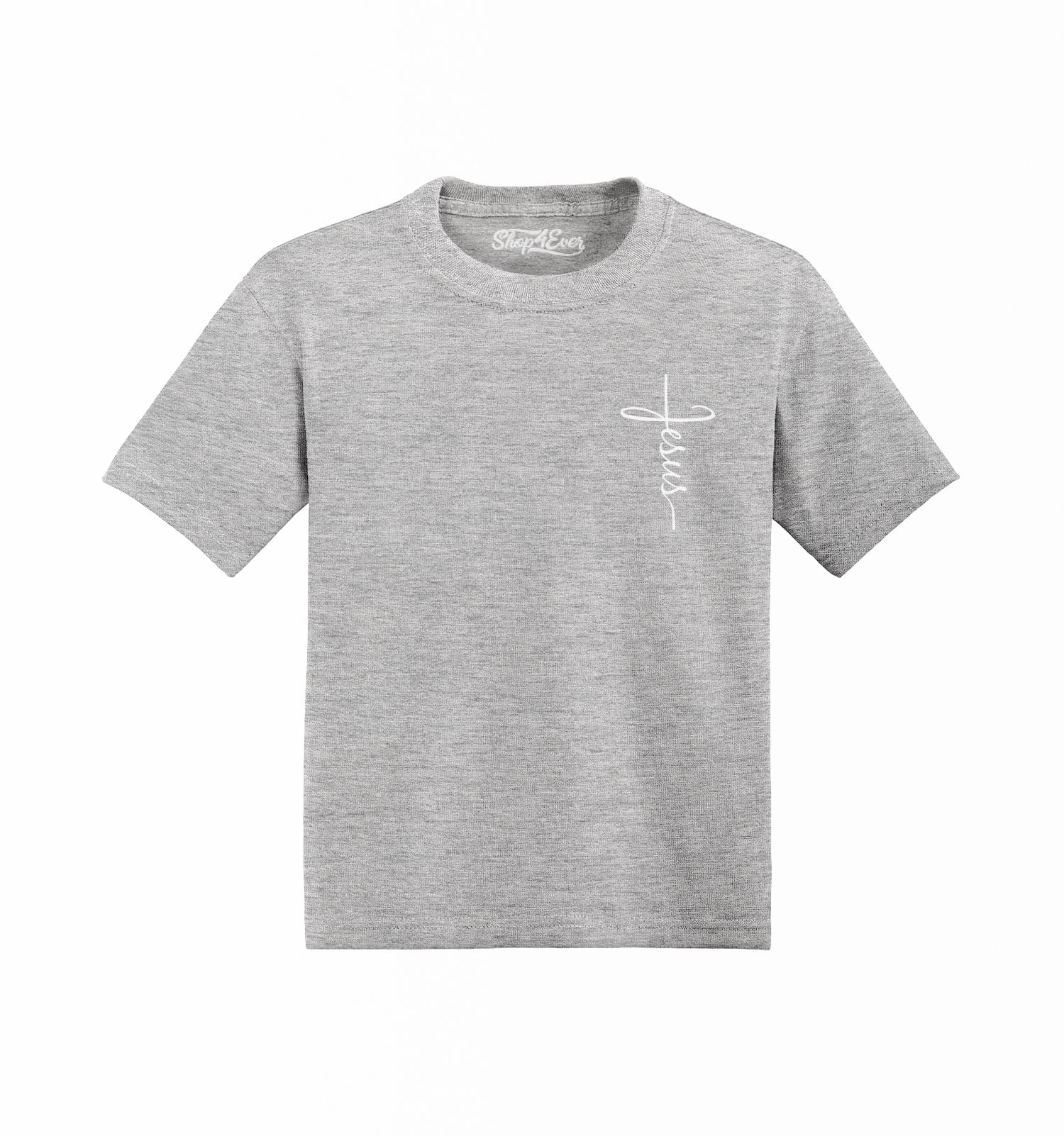Shop4Ever Jesus Cross Cursive Script Pocket Size Toddler's Cotton T ...