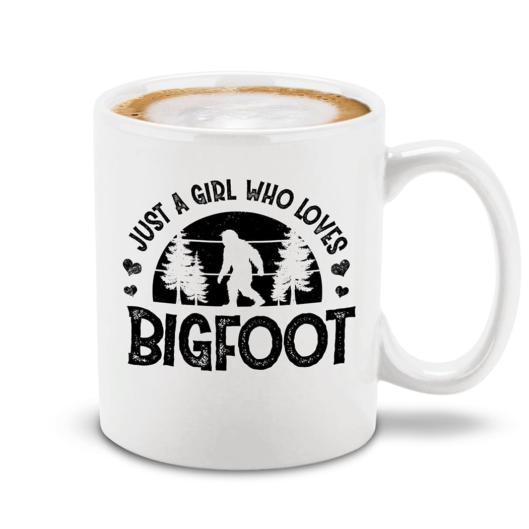 Shop4Ever Just A Girl Who Loves Bigfoot Sasquatch Ceramic Coffee Tea ...