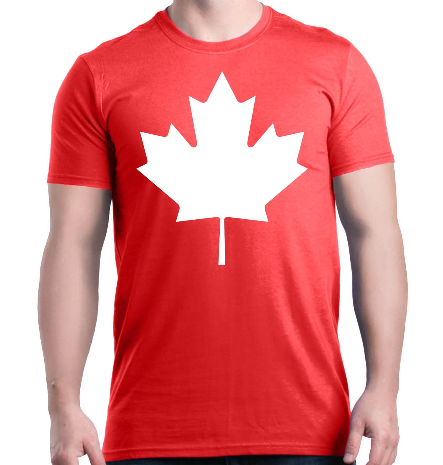 Shop4Ever Men's Canada White Leaf Proud Canadian Flag Graphic T-shirt ...