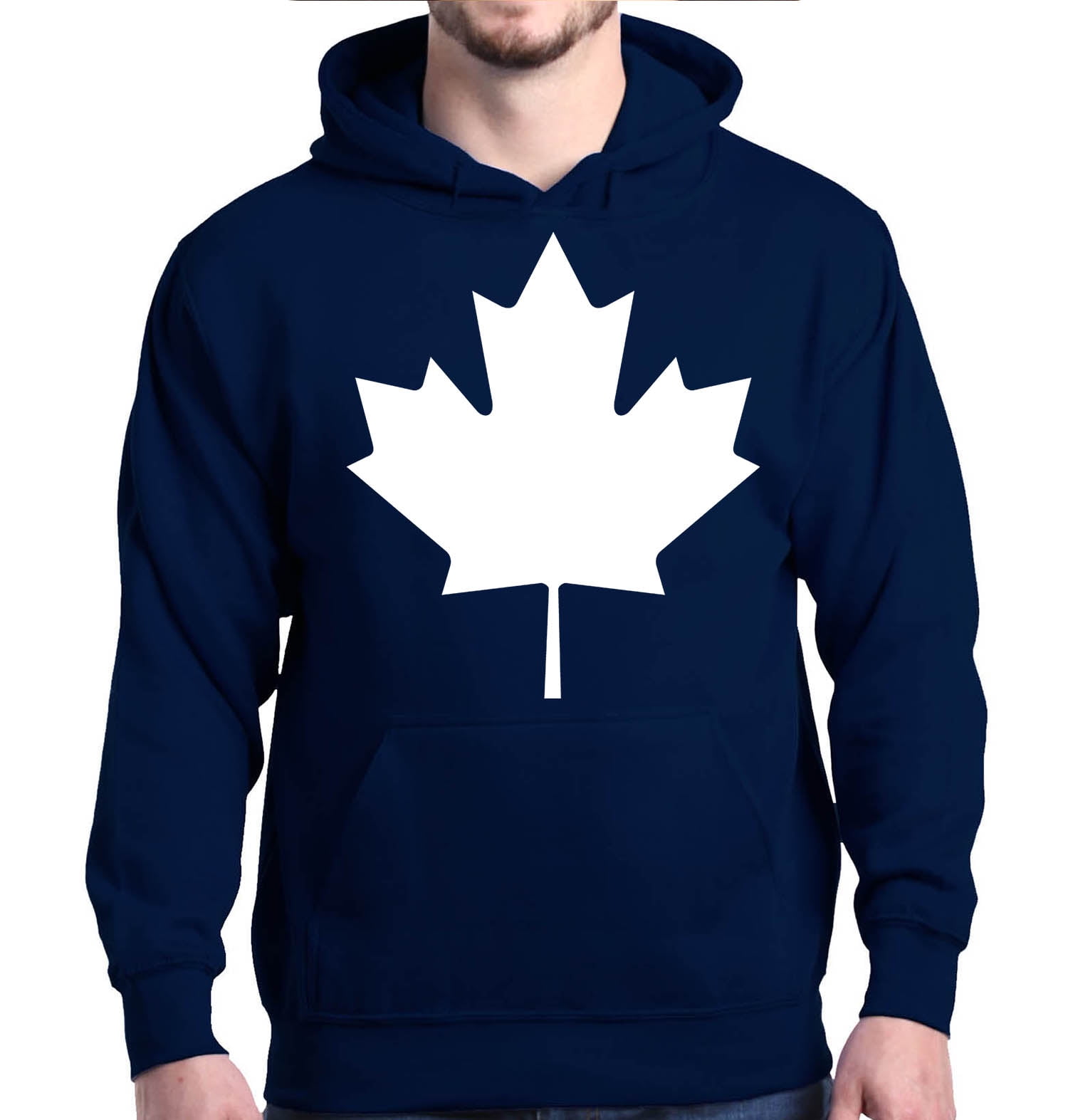 Shop4Ever Men's Canada White Leaf Proud Canadian Flag Hooded Sweatshirt ...