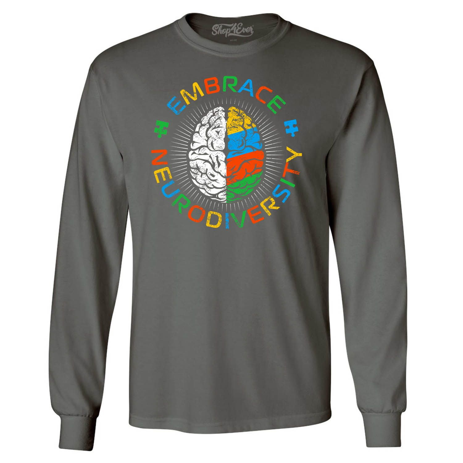 Shop4Ever Men's Embrace Neurodiversity Brain Autism Spectrum ADS Long ...