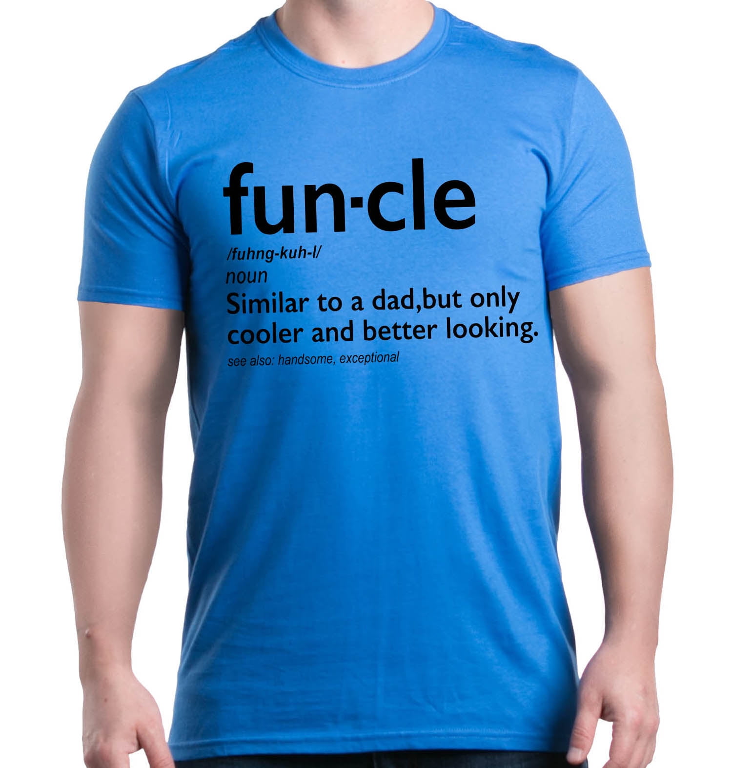 Shop4Ever Men's Funcle Fun Uncle Graphic T-shirt XX-Large Royal Blue - Walmart.com