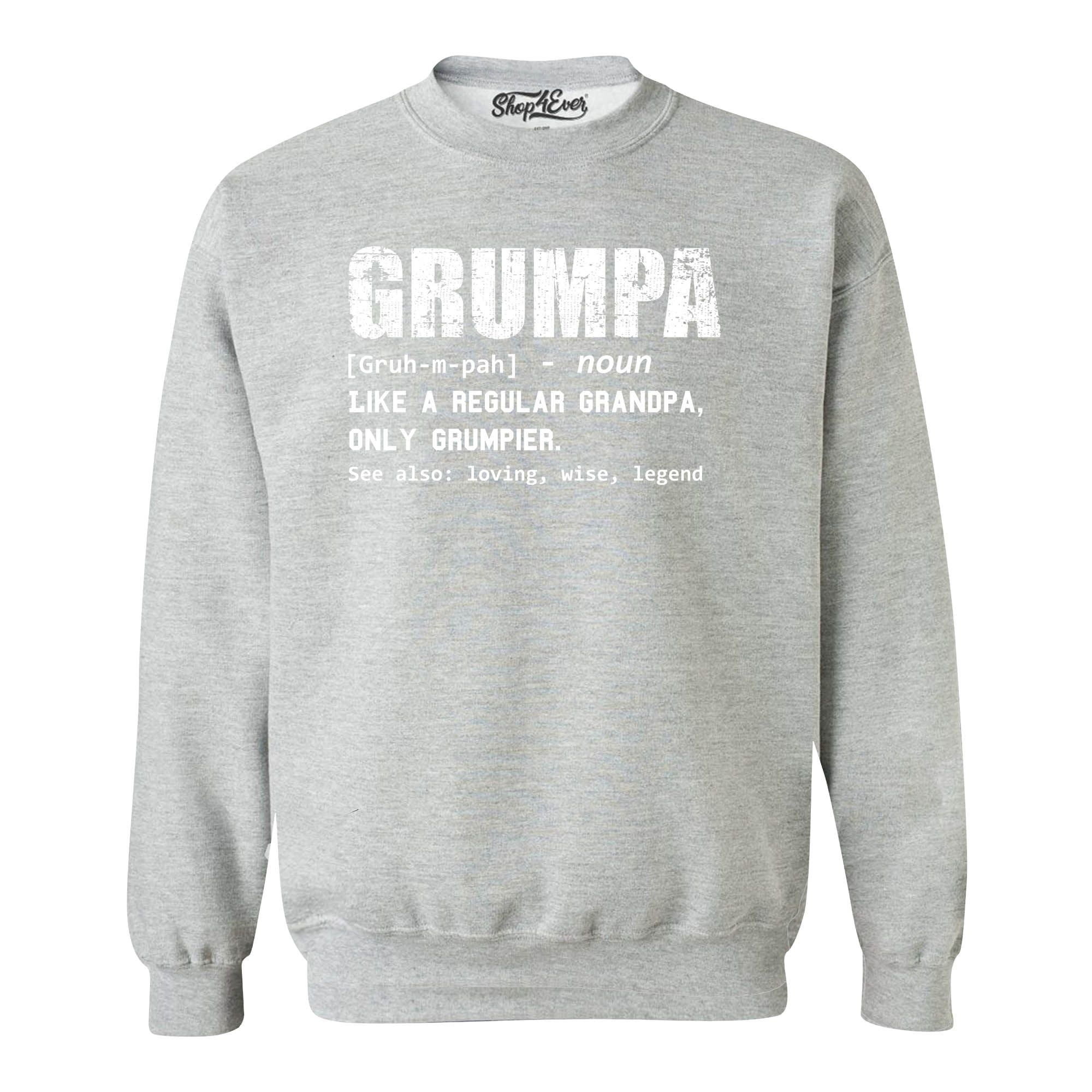 Shop4Ever Men's Grumpa Definition Grumpy Grandpa Crewneck Sweatshirt X ...