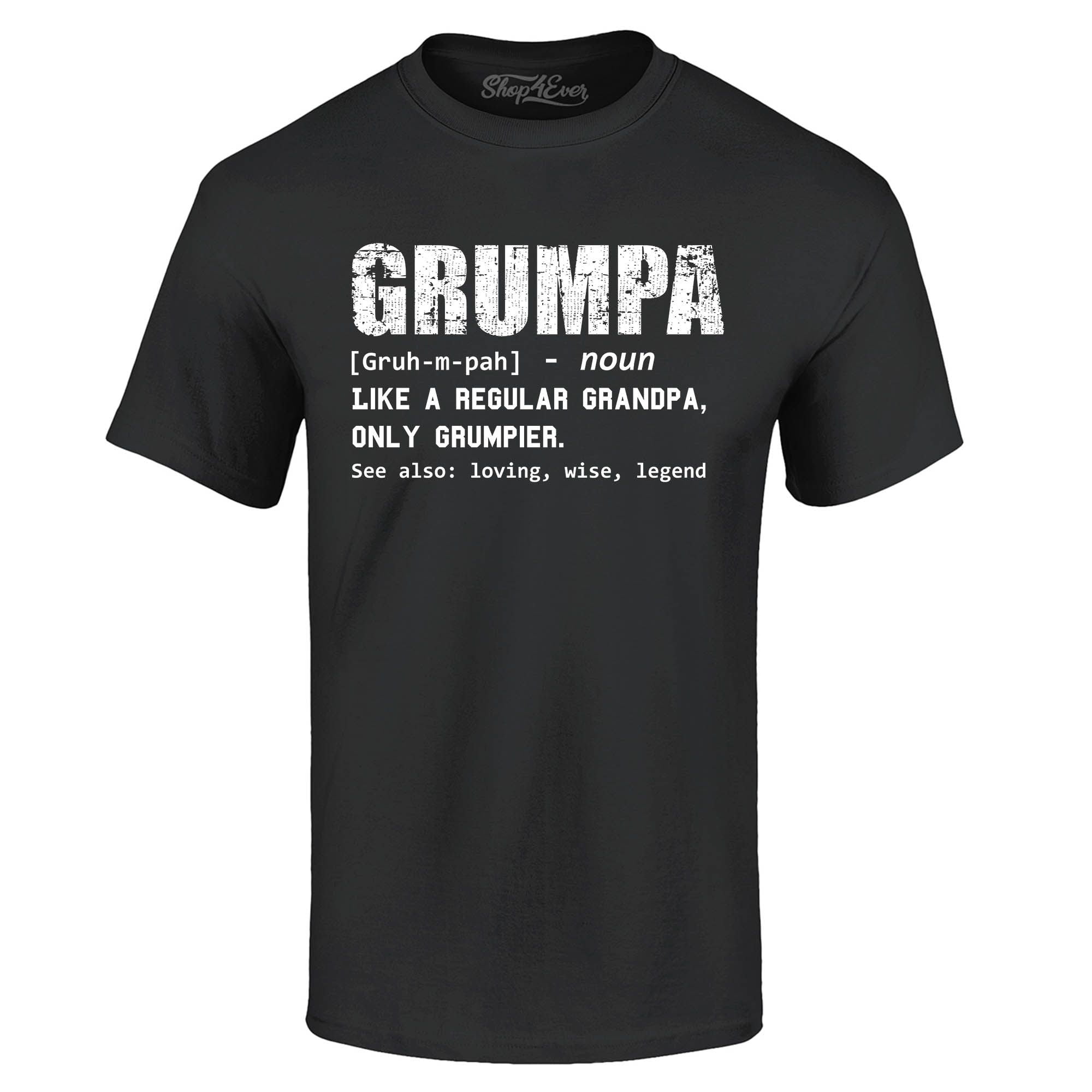 Shop4Ever Men's Grumpa Definition Grumpy Grandpa Graphic T-shirt Large ...