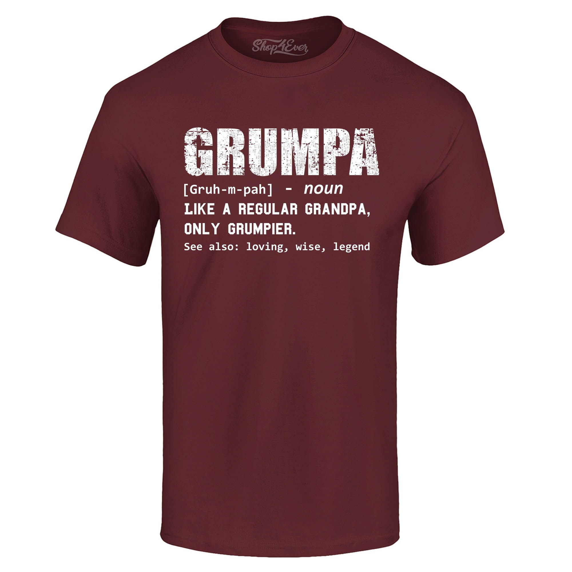 Shop4Ever Men's Grumpa Definition Grumpy Grandpa Graphic T-shirt Small ...