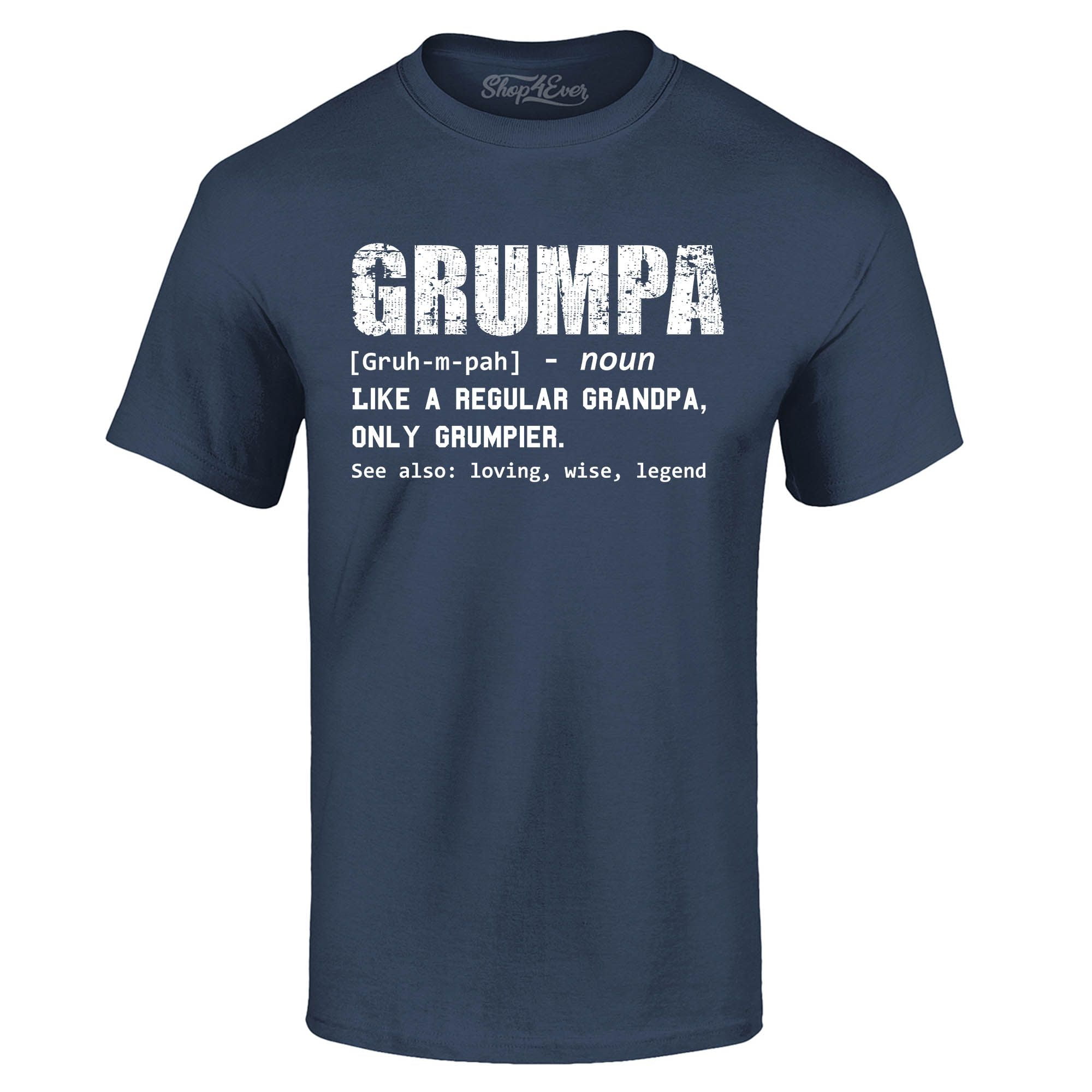 Shop4Ever Men's Grumpa Definition Grumpy Grandpa Graphic T-shirt X ...