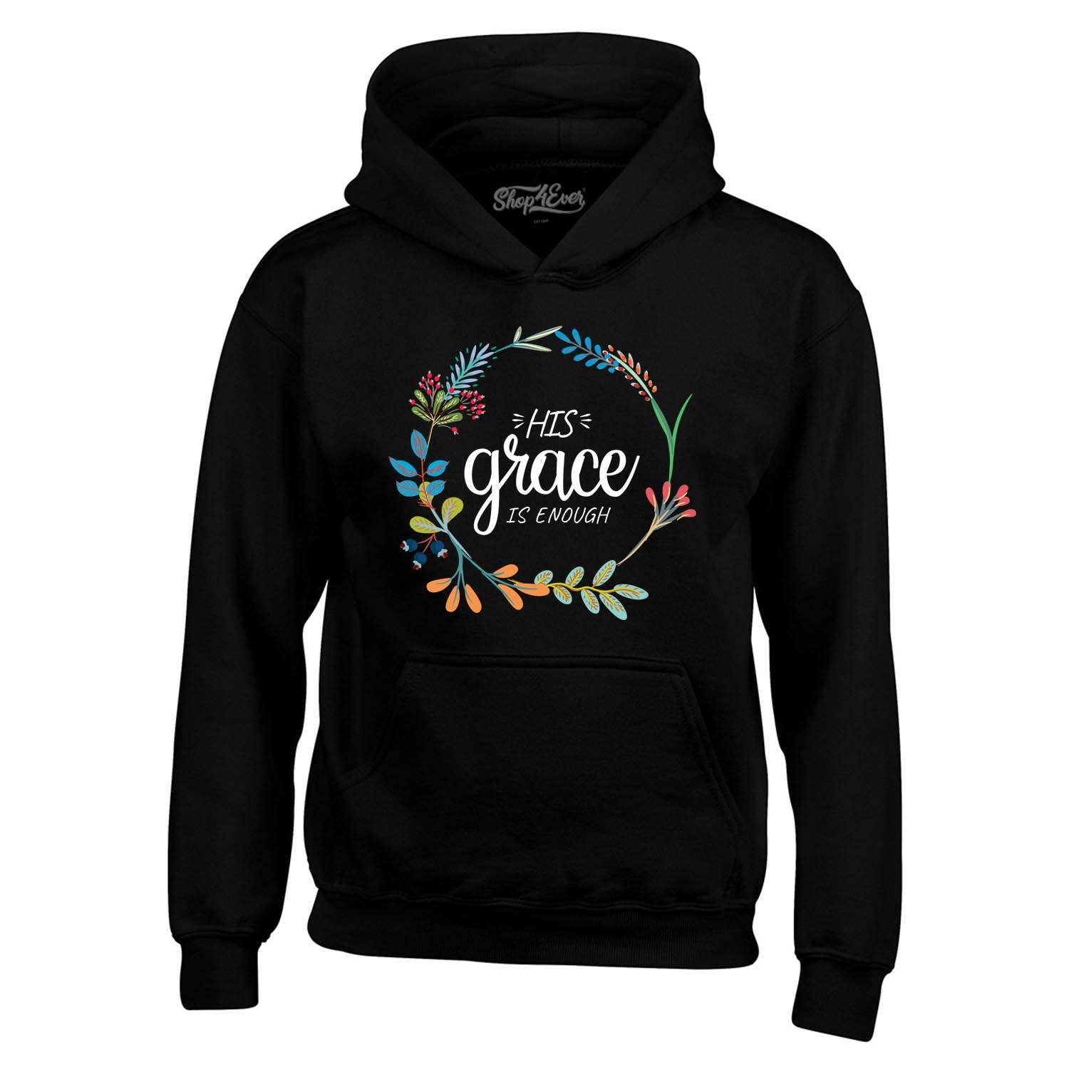 Shop4Ever Men's His Grace is Enough Hooded Sweatshirt Hoodie XX-Large ...