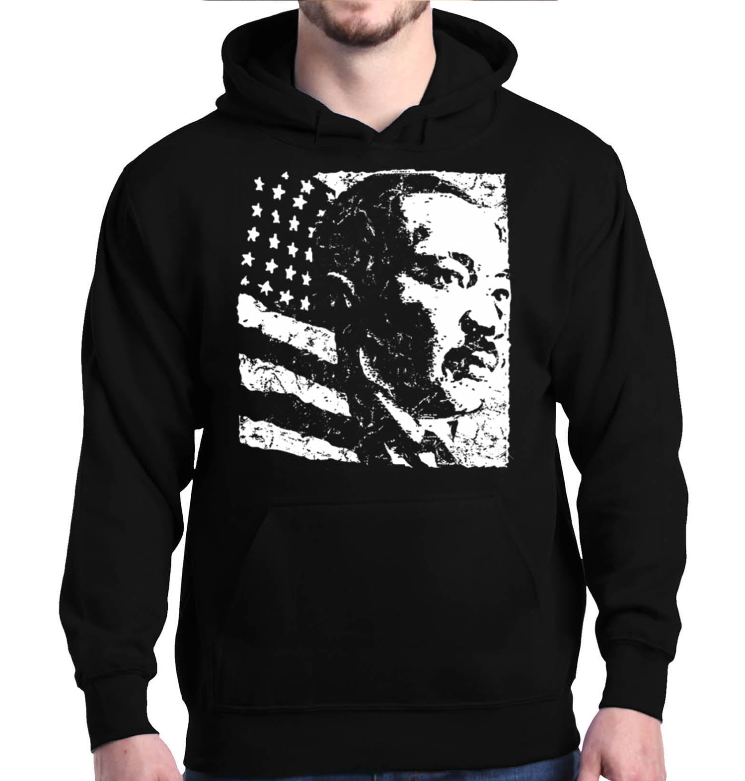 Shop4Ever Men's Martin Luther King Jr. Hooded Sweatshirt Hoodie Medium ...