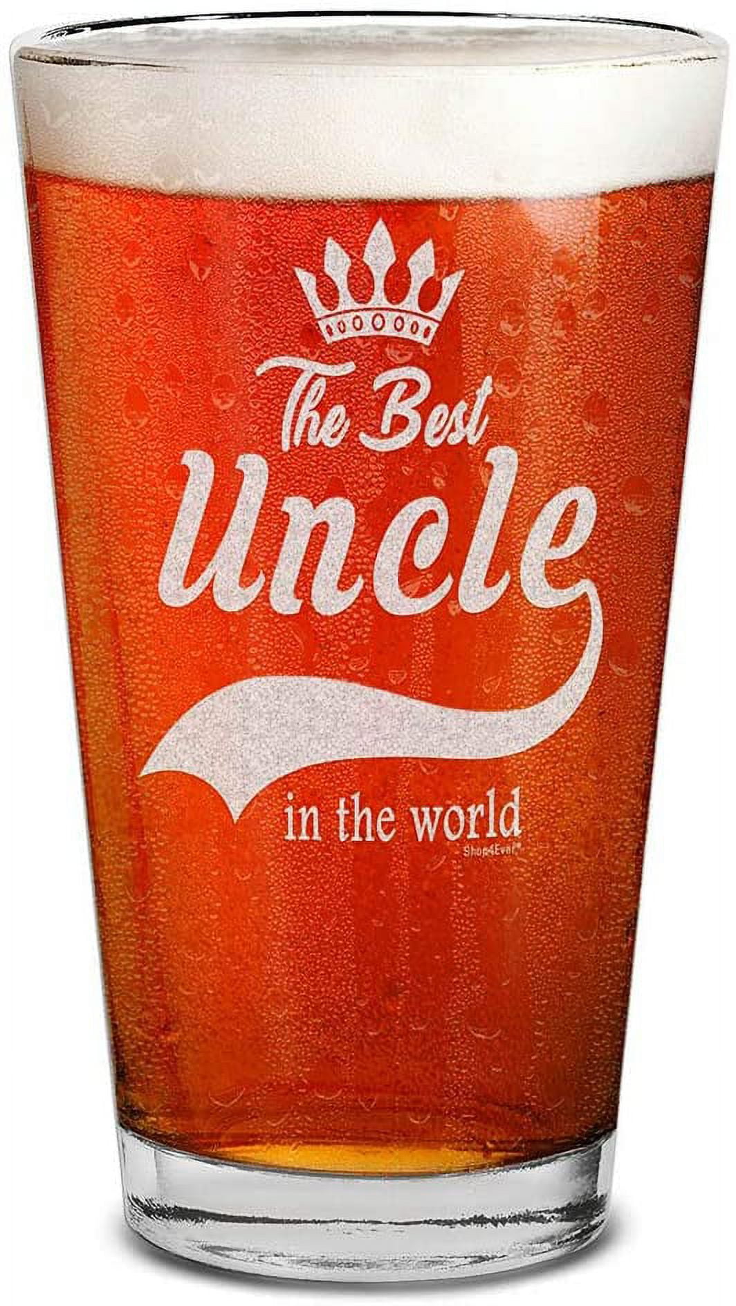 Shop4Ever The Best Uncle In The World Laser Engraved Beer Pint Glass ...