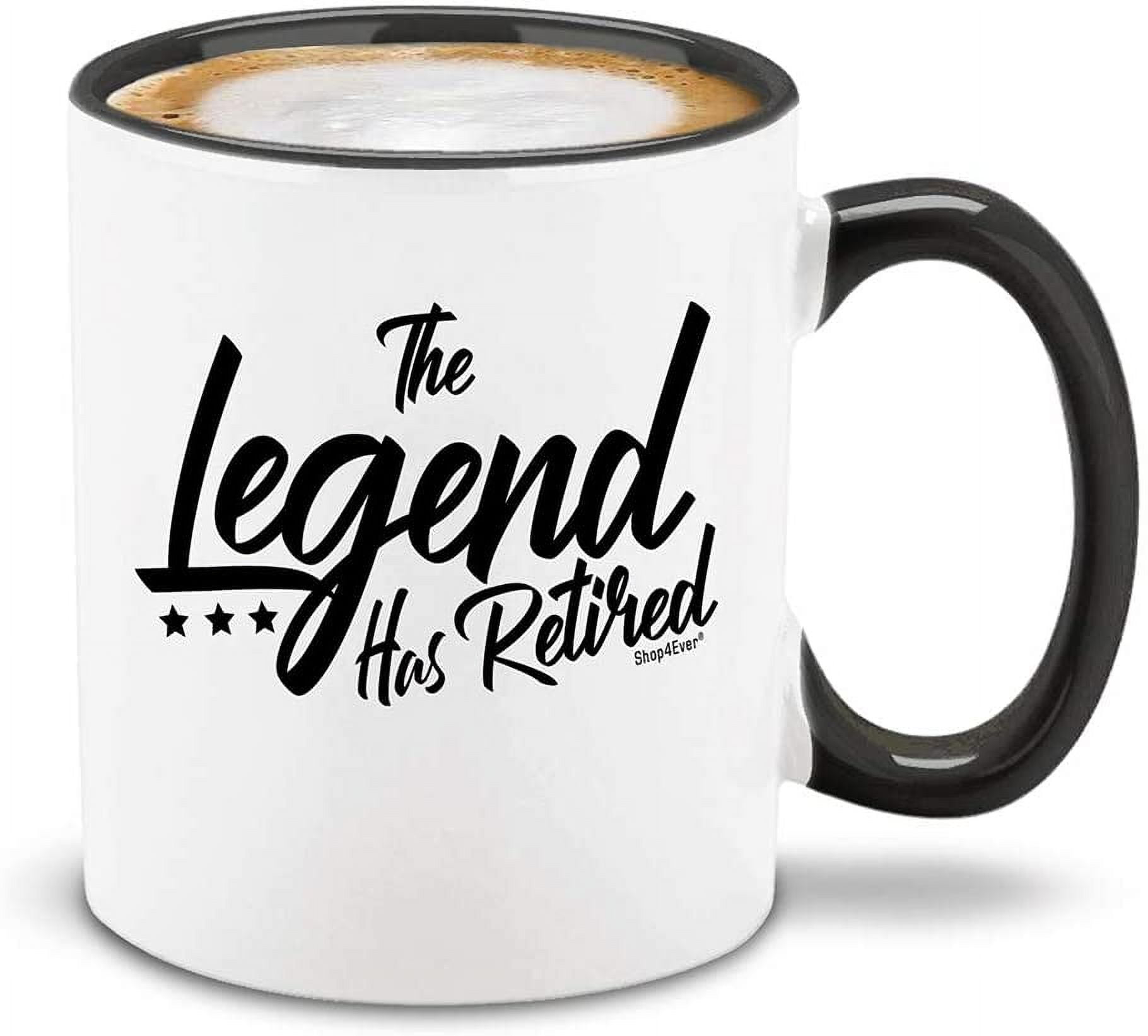 Shop4Ever Ceramic Coffee Mug, Funny Retirement Gift, 11oz. Black Handle ...