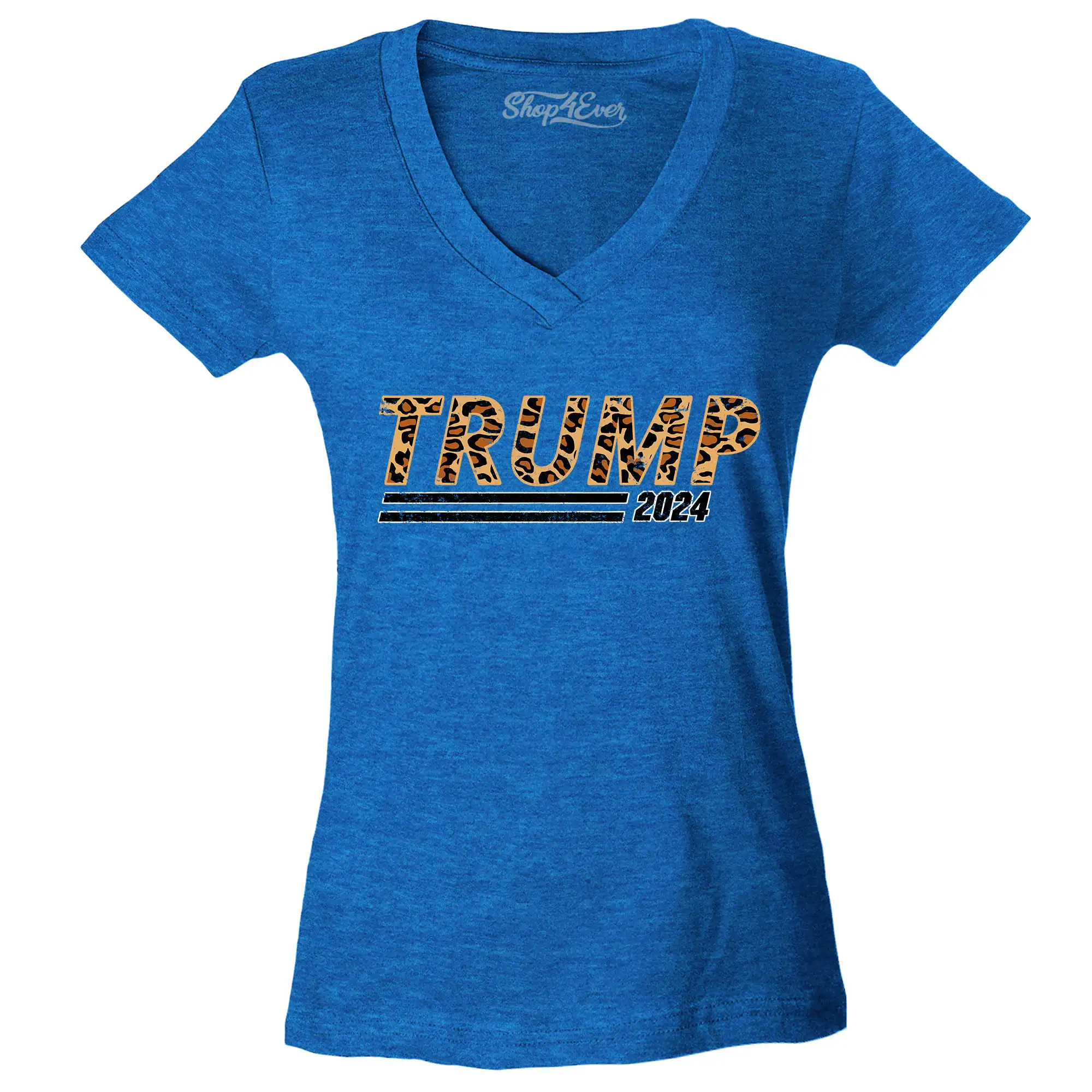 Shop4Ever Women's Leopard Donald Trump 2024 Presidential Campaign Slim ...