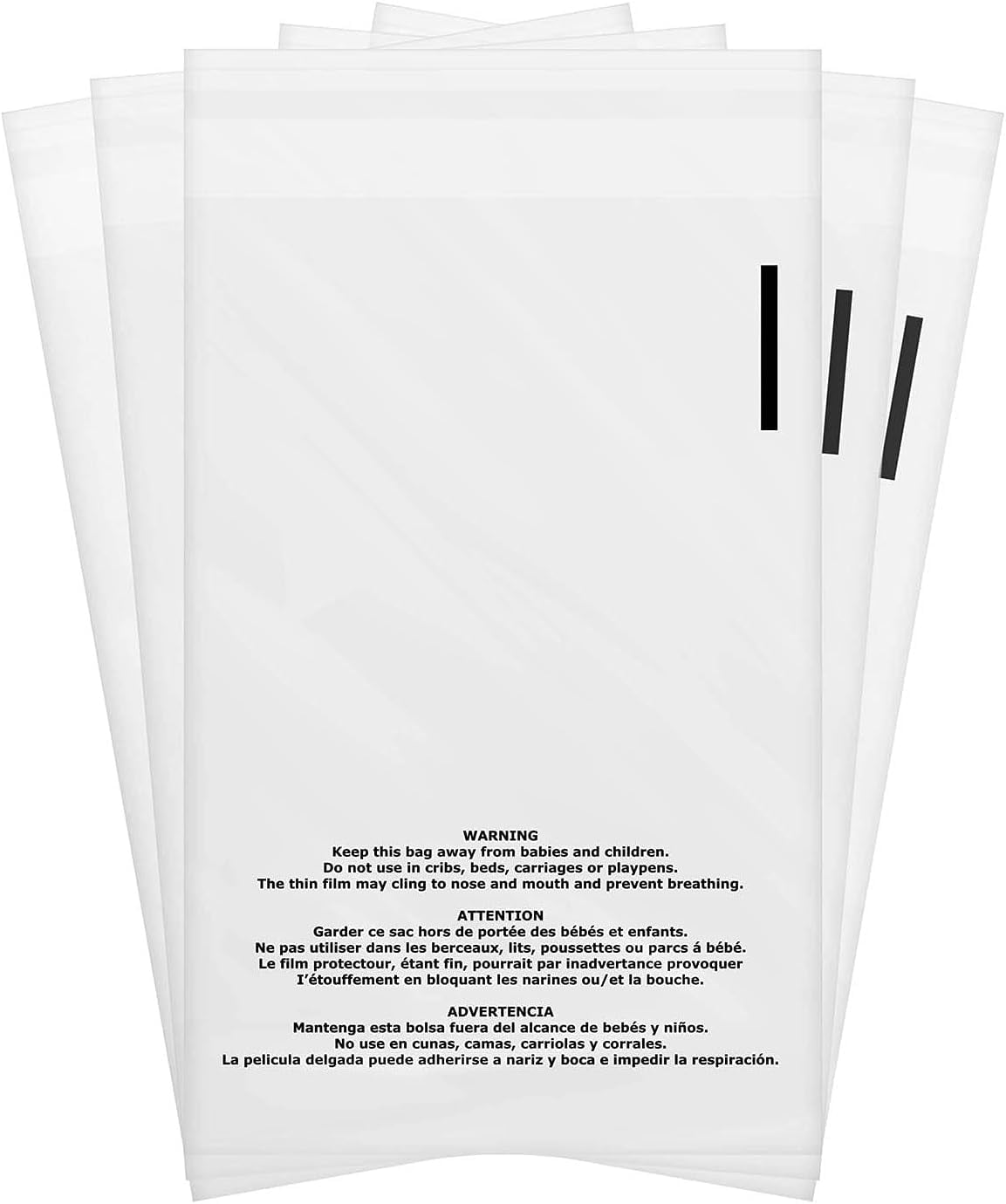 Shop4Mailers 6 x 9 Clear Cellophane Resealable Bags Suffocation Warning ...