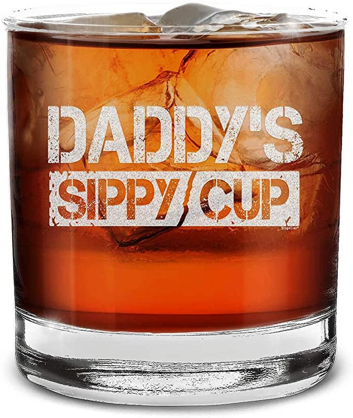 Shop4Ever Daddy's Sippy Cup Engraved Whiskey Glass, 11oz, New Dad Gift ...