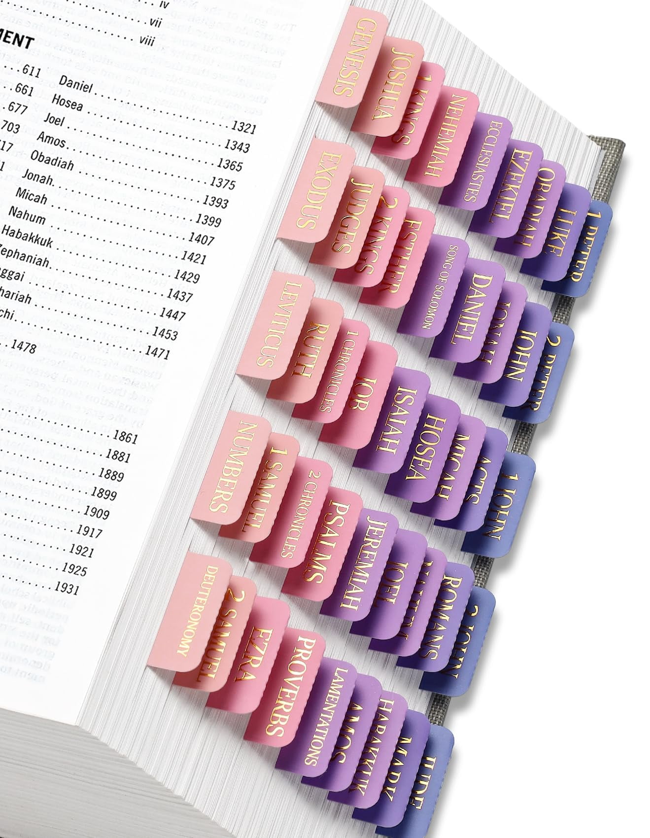 ShopEaseWaves Bible Tabs for Women & Men, Bible Book Tabs for Study ...