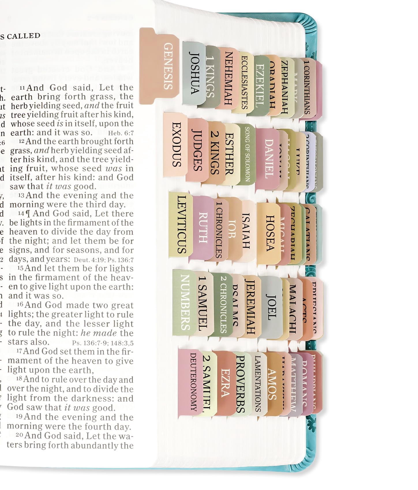 ShopEaseWaves Bible Tabs for Women & Men, Laminated Bible Tabs for Study Bible, Boho Theme Bible ...