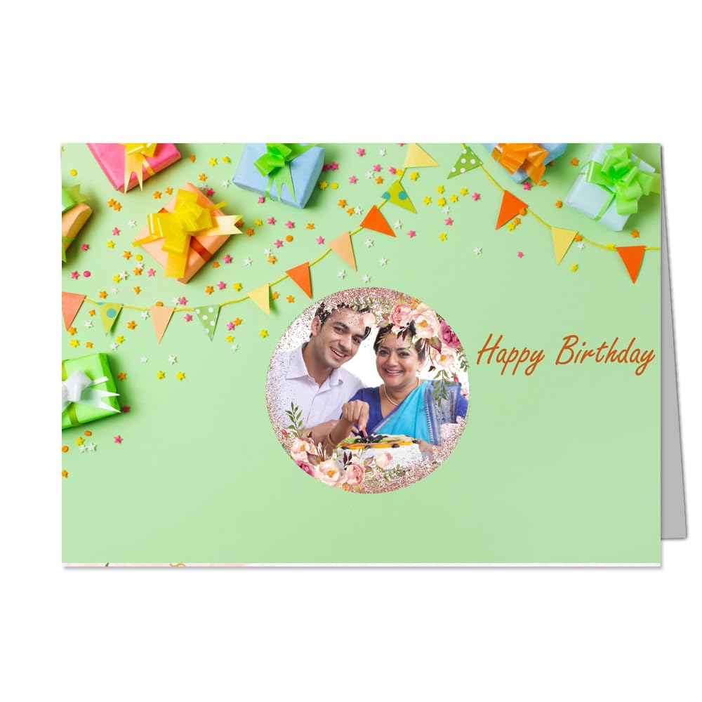 ShopTwiz Customized HAPPY BIRTHDAY Your own Photo and Text Greeting ...