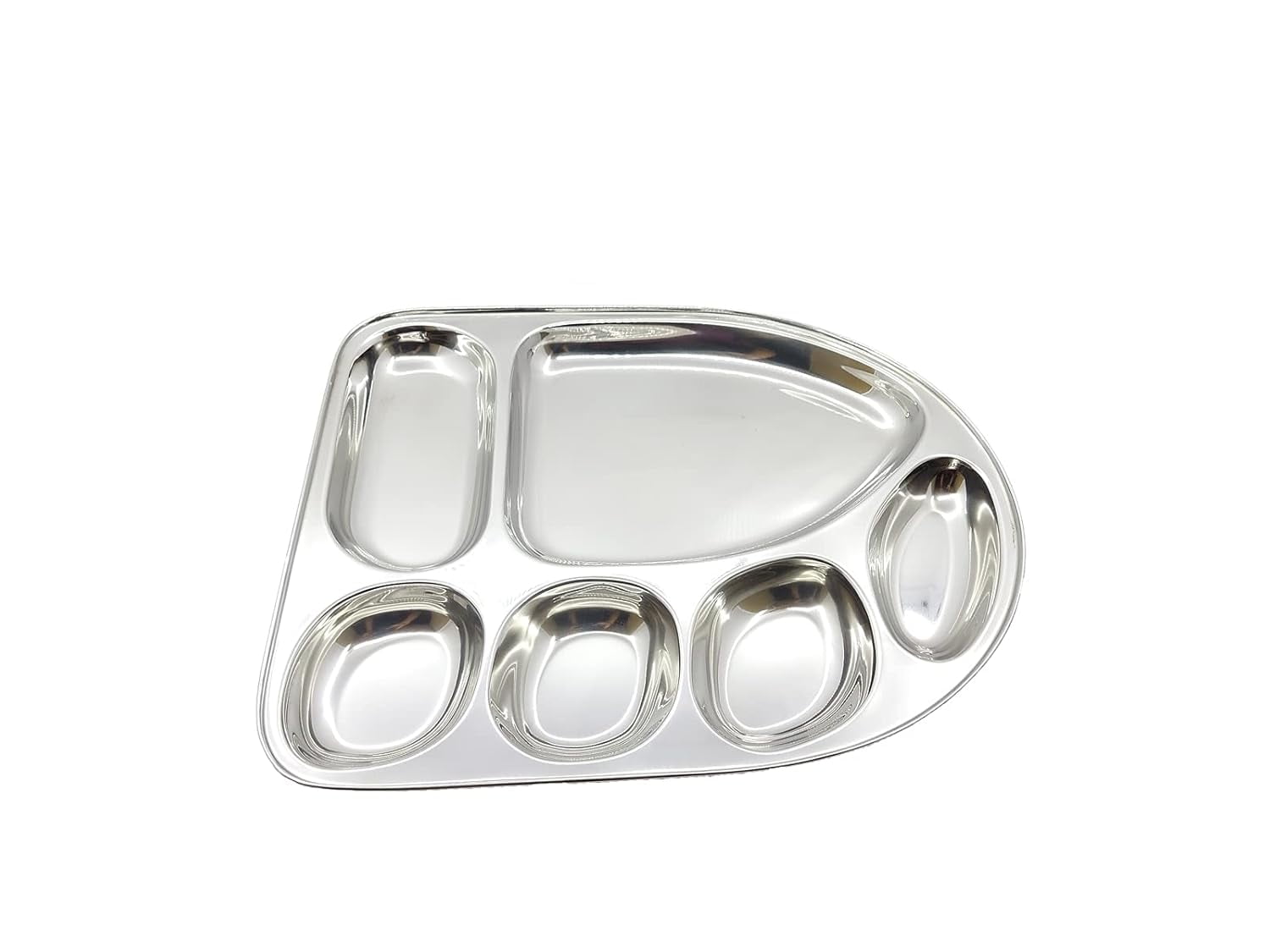 Shopeum Stainless Steel Banana Leaf Shaped Snack Plates 5 In1 Extra ...