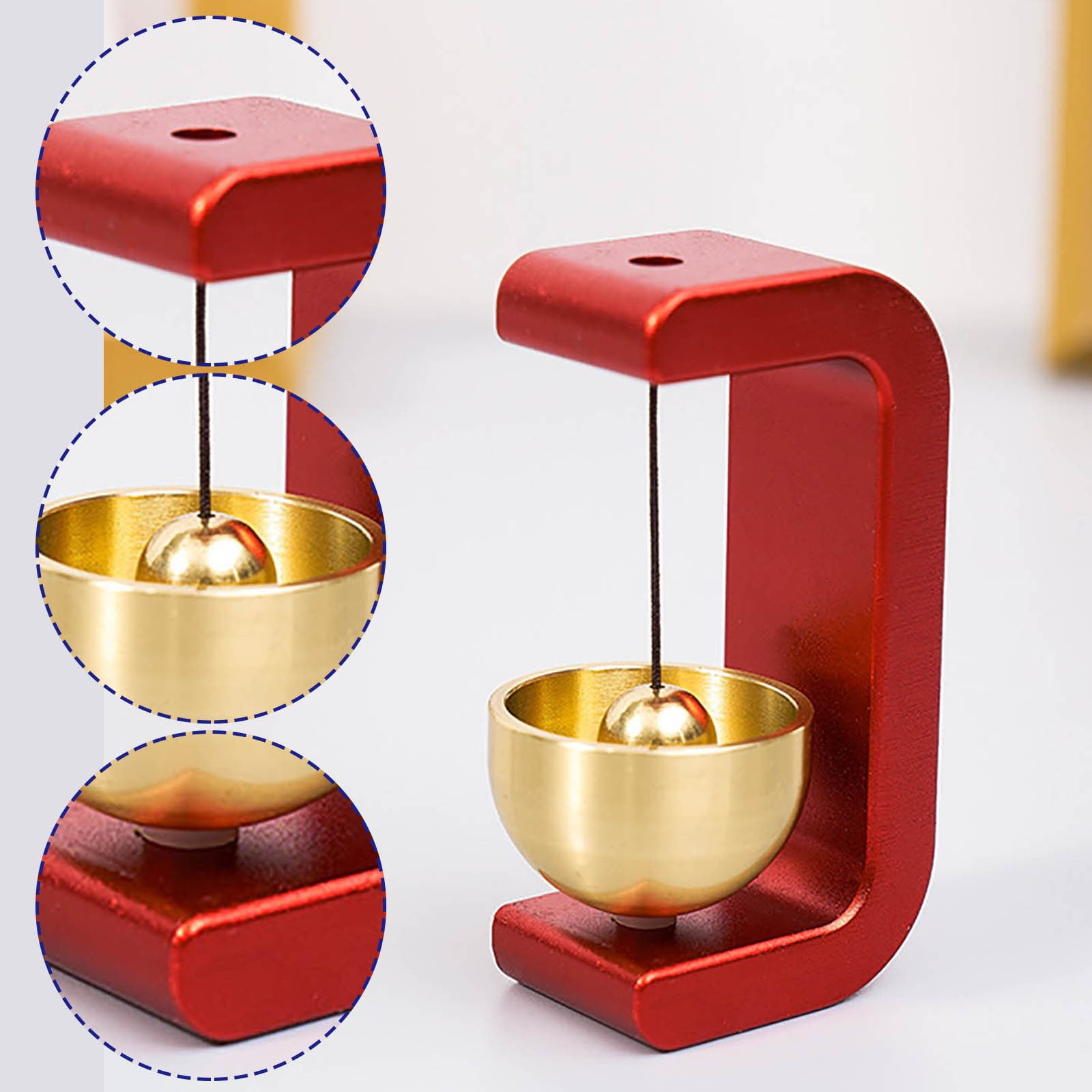 Shopkeepers Bell for Door Opening, C-Shaped Wind Chime, Dopamine Brass ...