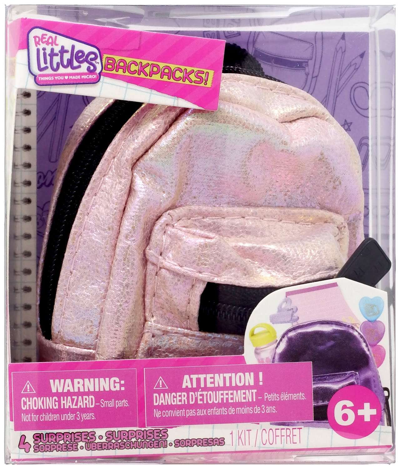 Shopkins Backpacks! Series 4 Irridescent Peach Mystery Pack - Walmart.com