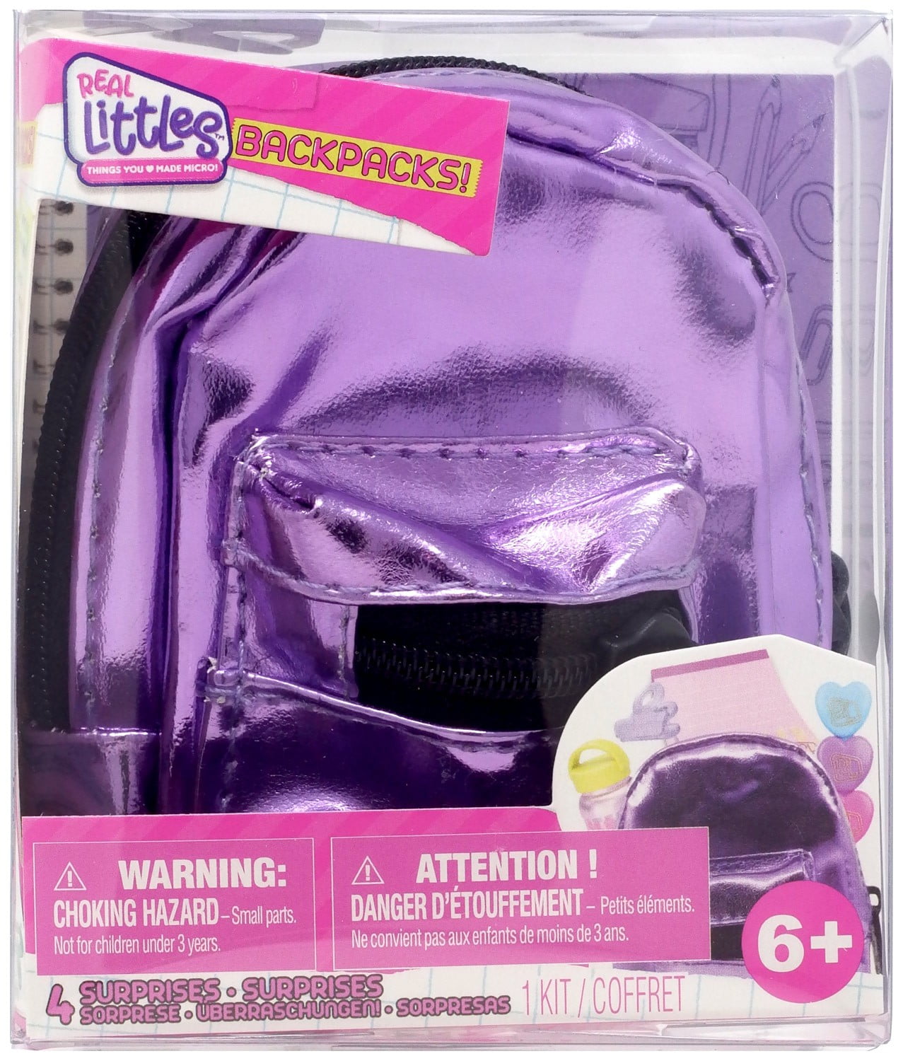 Shopkins Backpacks! Series 4 Metallic Purple Mystery Pack - Walmart.com