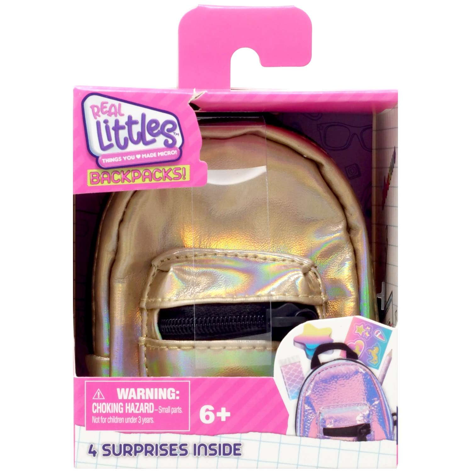 Shopkins Backpacks! Series 6 Irridescent Gold Mystery Pack - Walmart.com