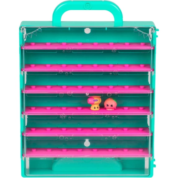 Shopkins Mini Store Display Case with Shelves and Stickers for 60 ...