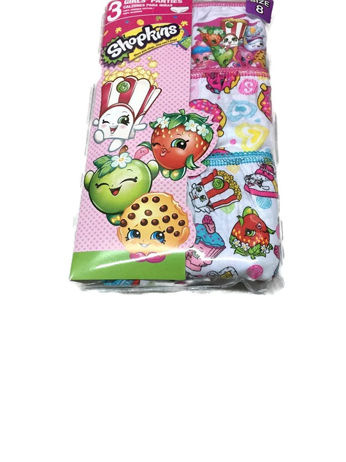 Shopkins Little Big Toddler Girls Briefs Underwear 3 Pairs of Panties ...