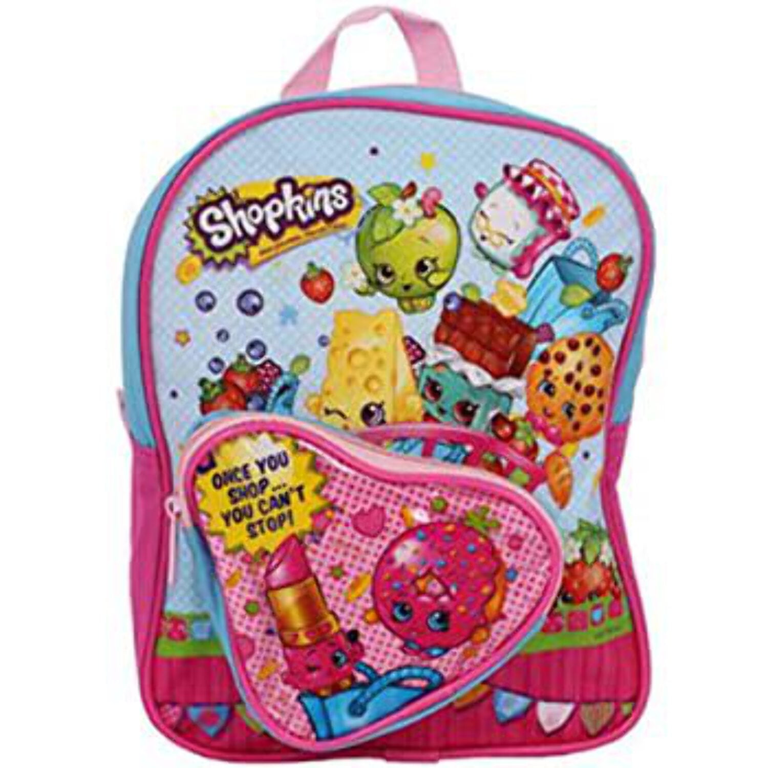 Shopkins Mini Backpack with Heart-Shaped Front Pocket - Walmart.com