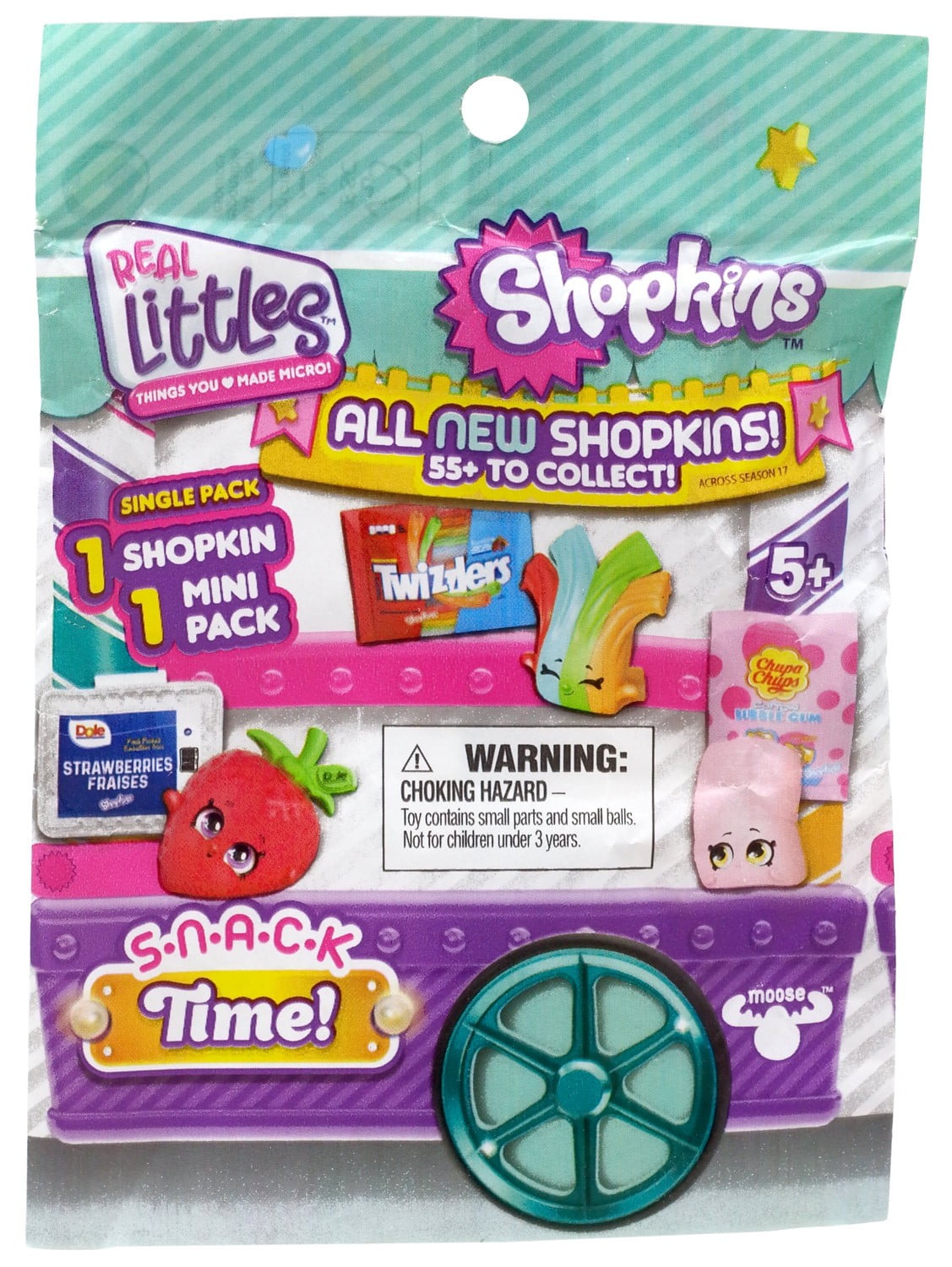Shopkins Real Littles Series 17 Snack Time! Mystery Pack (1 Shopkin & 1 ...
