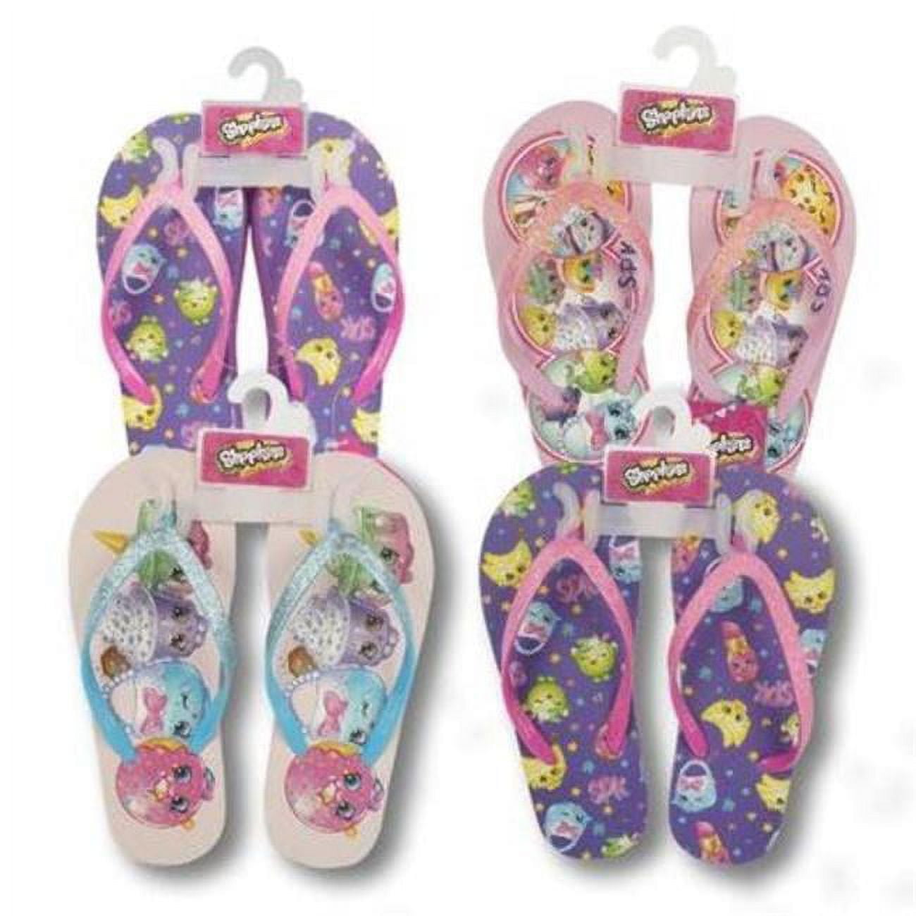 Shopkins Spark Flip Flops, Assorted Color - Size 11-3 - Case of 12 ...