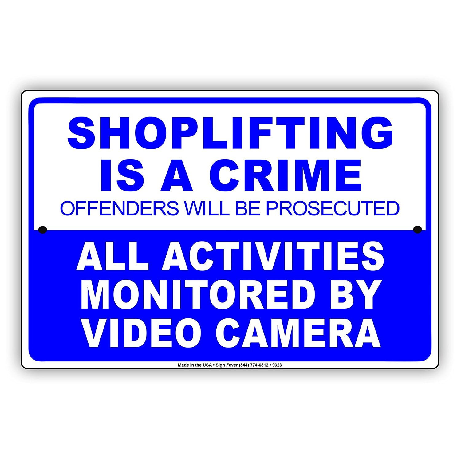Shoplifting Is A Crime All Activities Minotored By Video Camera Warning ...