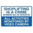 Shoplifting Is A Crime Monitored Activities Warning Sign, Store ...