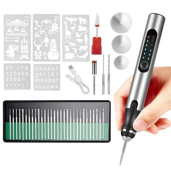 Shopmall Crafts Engraving Pen Portable Electric Engraver Tool Set For ...