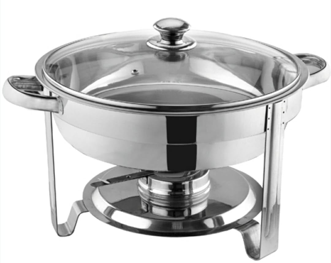 Shoppers Hub PNQ 35L SS Round Chafing Dish with Gel Based Heating ...