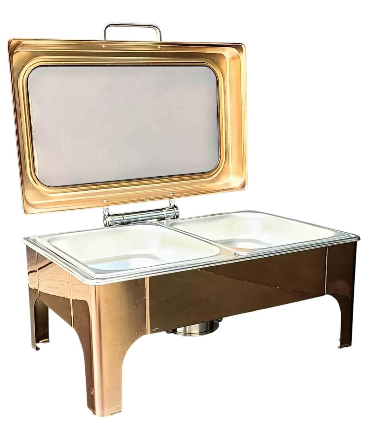 Shoppers Hub PNQ Rose Gold 9L Rectangle Chafing Dish with Gel Based ...