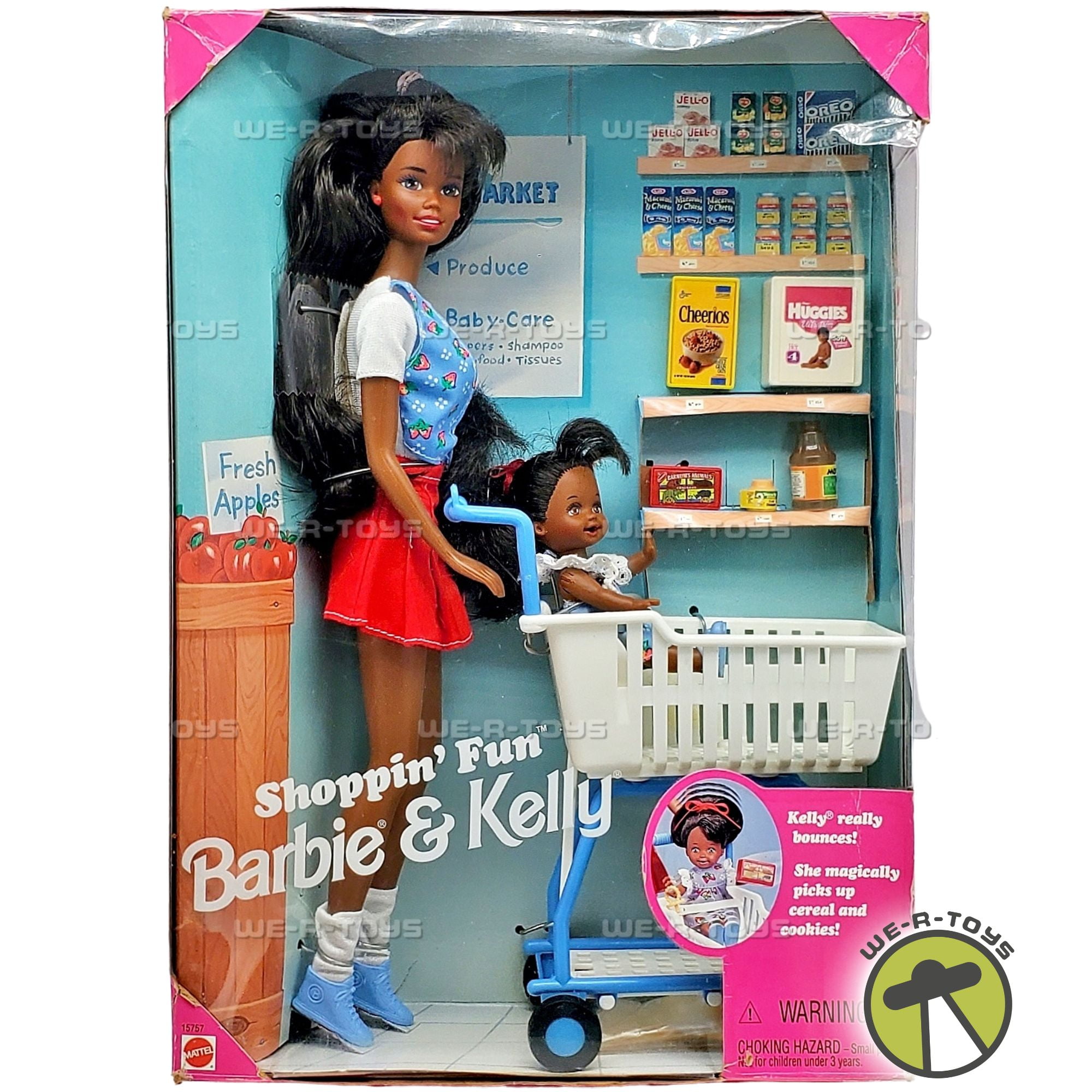 Shoppin' Fun Barbie and Kelly Dolls Playset African American 1995 ...