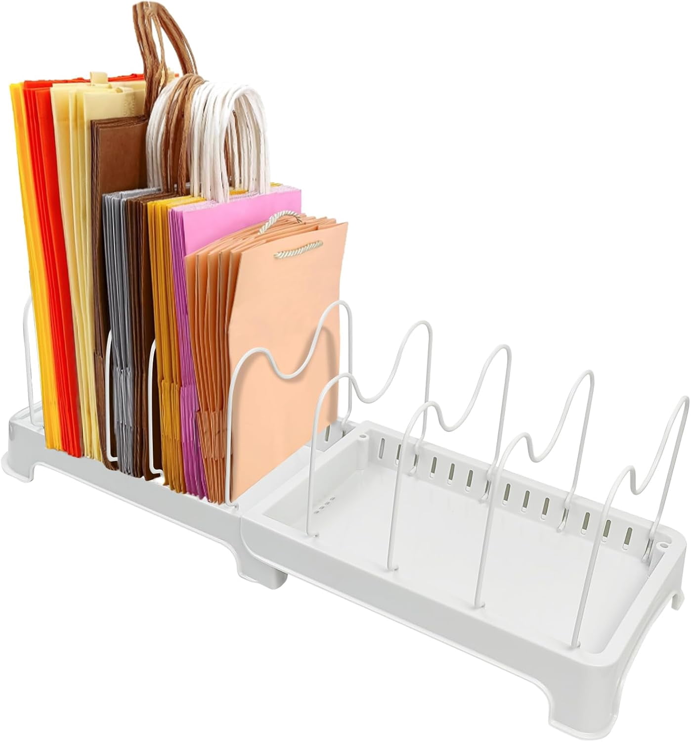 Shopping Bag Organizer, Adjustable Shelf Dividers, Great for Storing ...