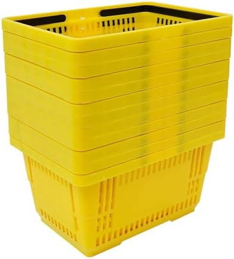 Shopping Basket, 12PCS Shopping Basket With Handles, 28L/7.4Gallon ...