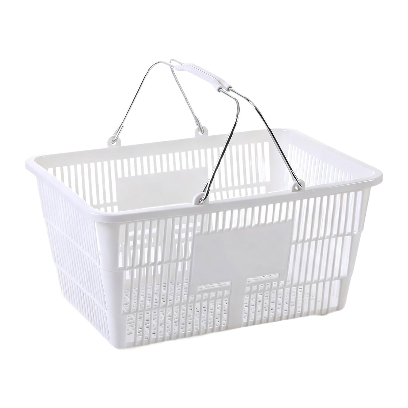 Shopping Basket Food Storage Basket Organizer Comfortable PE Iron ...